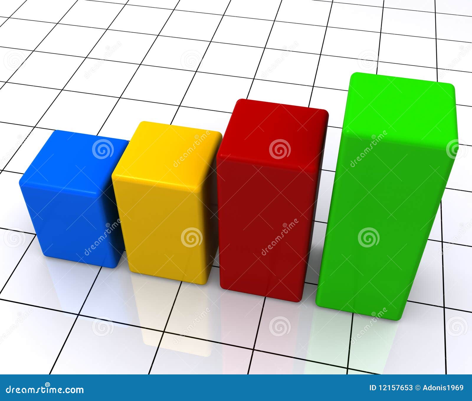 Colorful bar graph stock illustration. Illustration of grow - 12157653