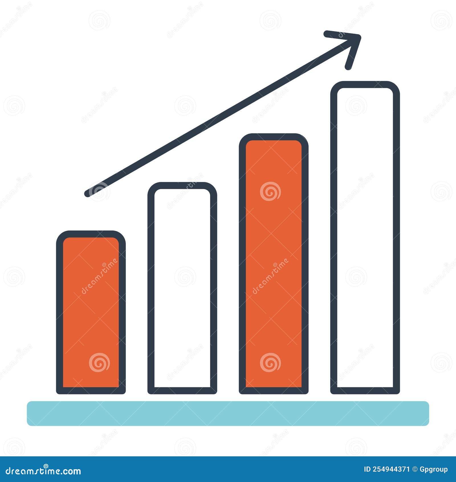 Colorful bar graph stock vector. Illustration of graphic - 254944371 Colorful bar graph stock vector. Illustration of graphic - 254944371