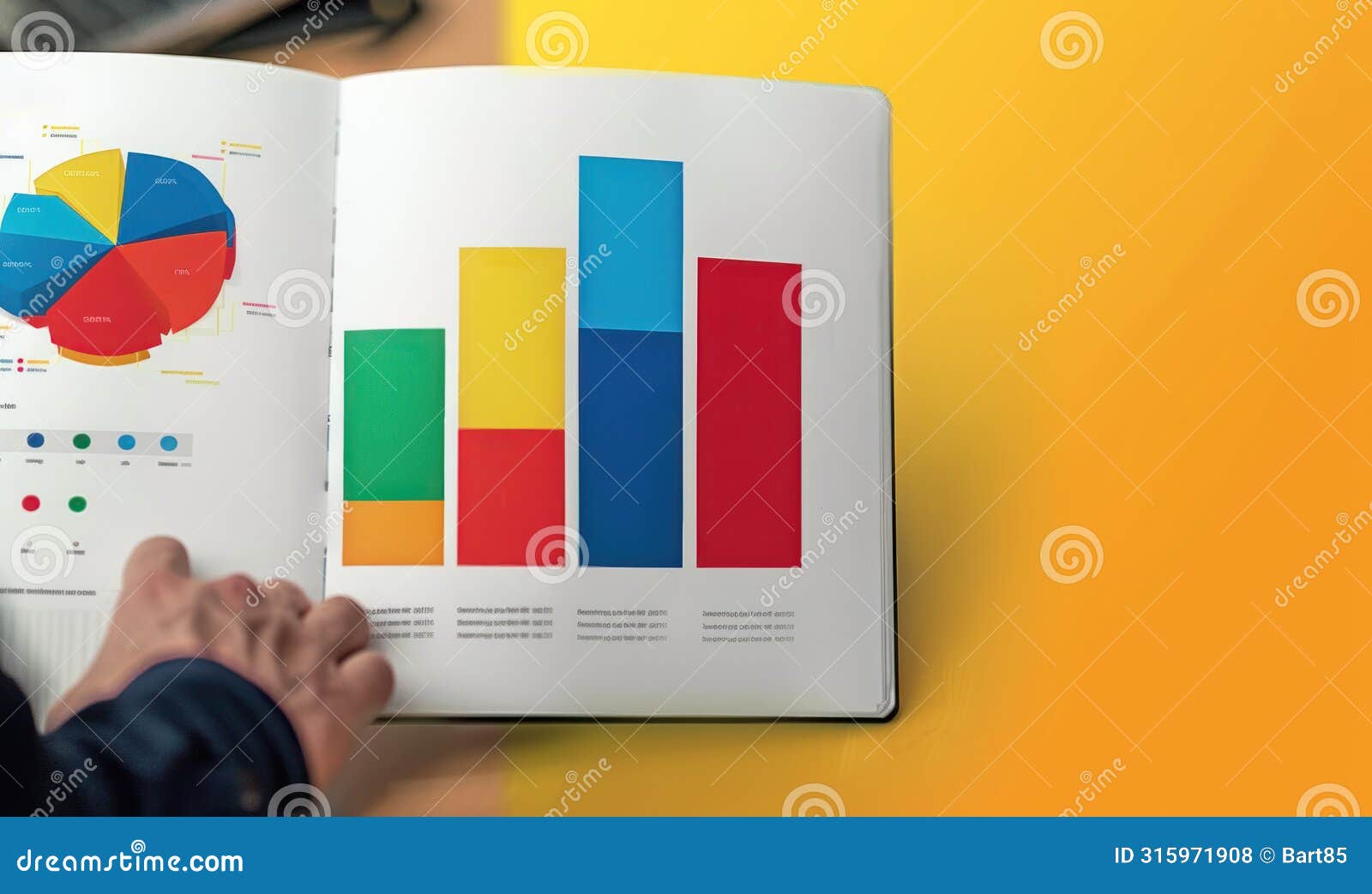 Colorful Bar Graph Showing Paint Splatters in Different Colors ...