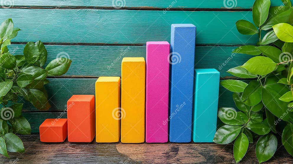 A Colorful Bar Growth Chart Graph Effectively Representing ...