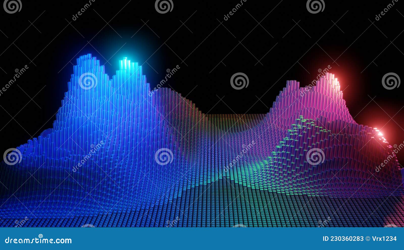 Colorful Bar Graphs Rising , Falling . Transforming Rectangular Blocks ...