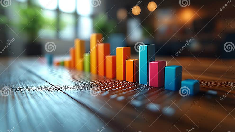 A Colorful Bar Growth Chart Graph Effectively Representing ...