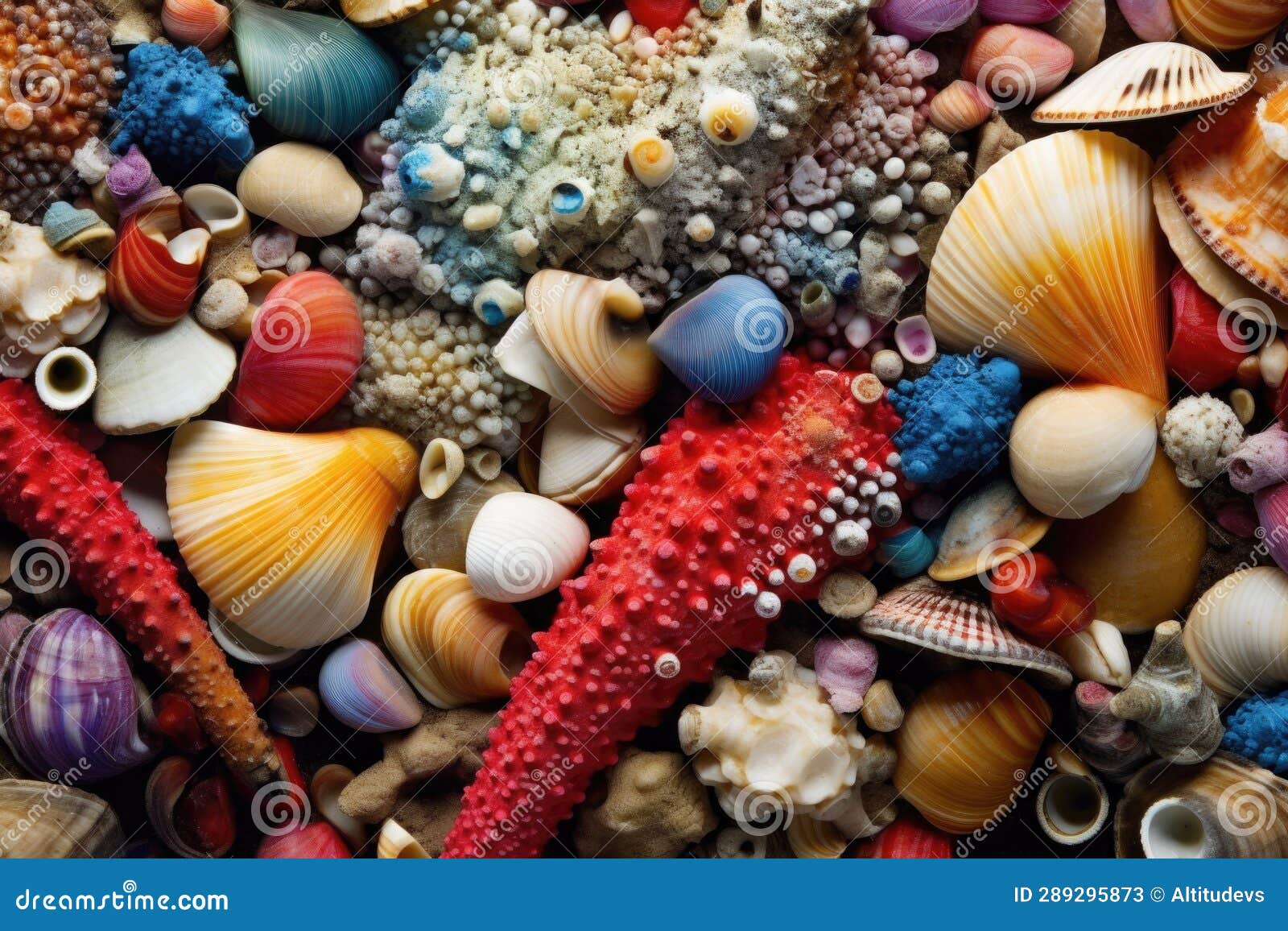 Colorful Barnacles Feeding in Tide among Seashells Stock Image - Image ...