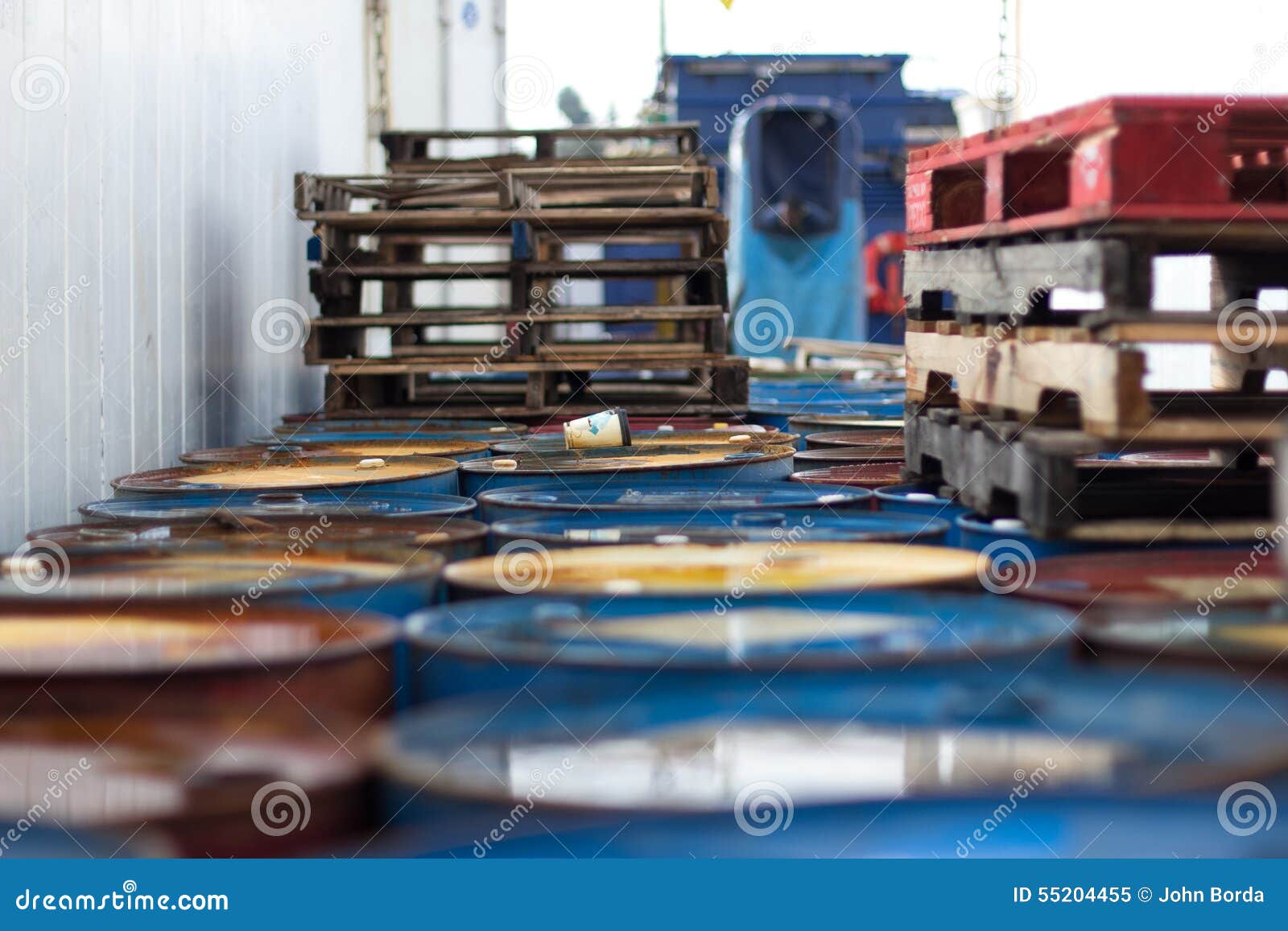 Colorful Barrels and Pallets Stock Image - Image of colored, coffee ...