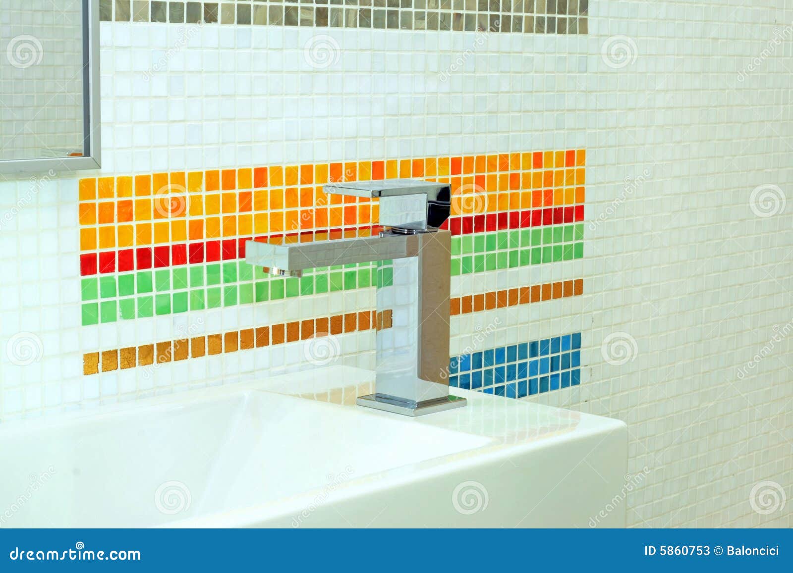 Colorful basin detail stock image. Image of faucet, design - 5860753