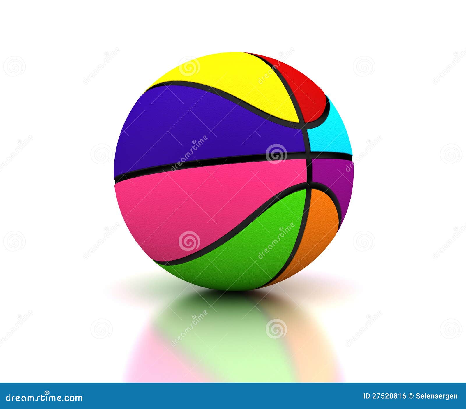 Colorful Basketball stock illustration. Illustration of pink - 27520816