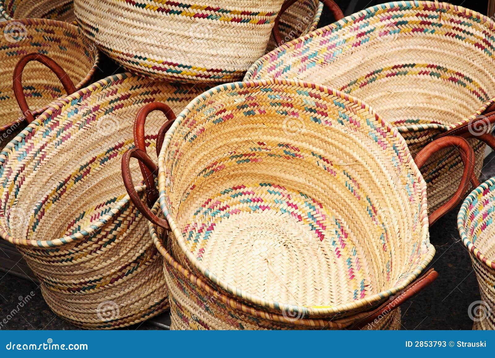 Colorful Baskets stock image. Image of empty, large, yellow - 2853793