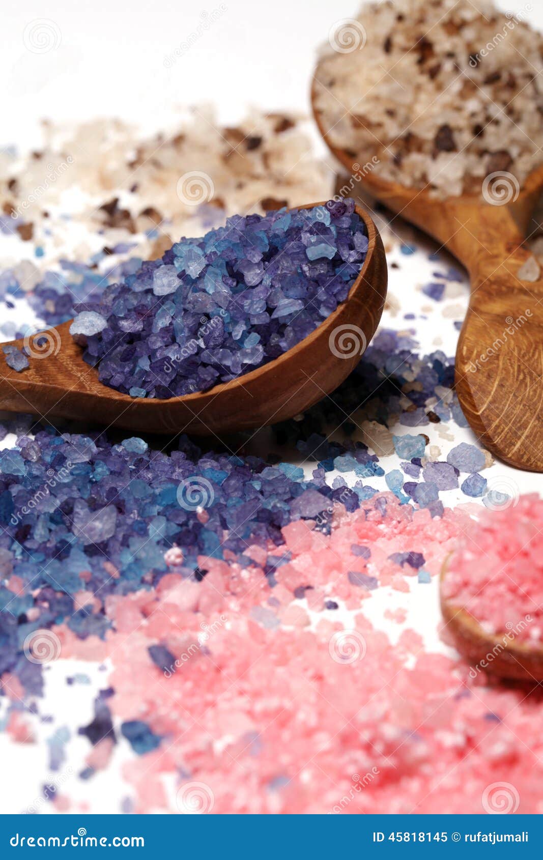 Colorful Bath Salt Scattered Stock Image - Image of aromatherapy ...