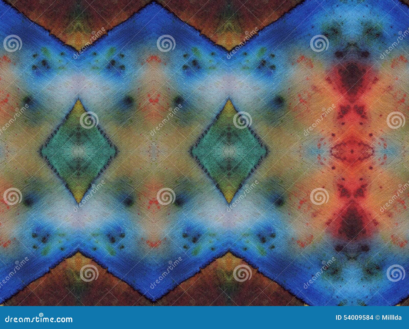 Colorful Batik Fabric Texture Stock Illustration - Illustration of ...