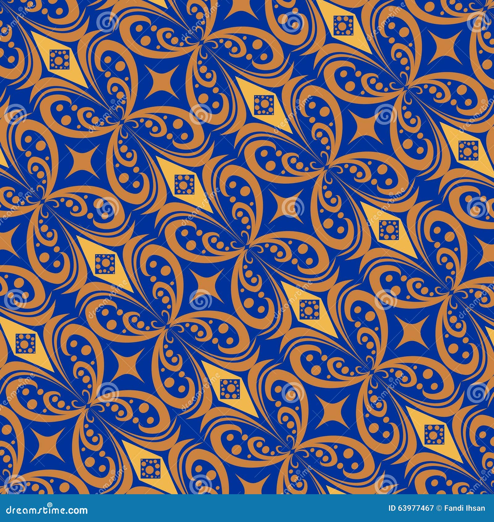 Colorful Batik Pattern Wallpaper Stock Illustration - Illustration of ...