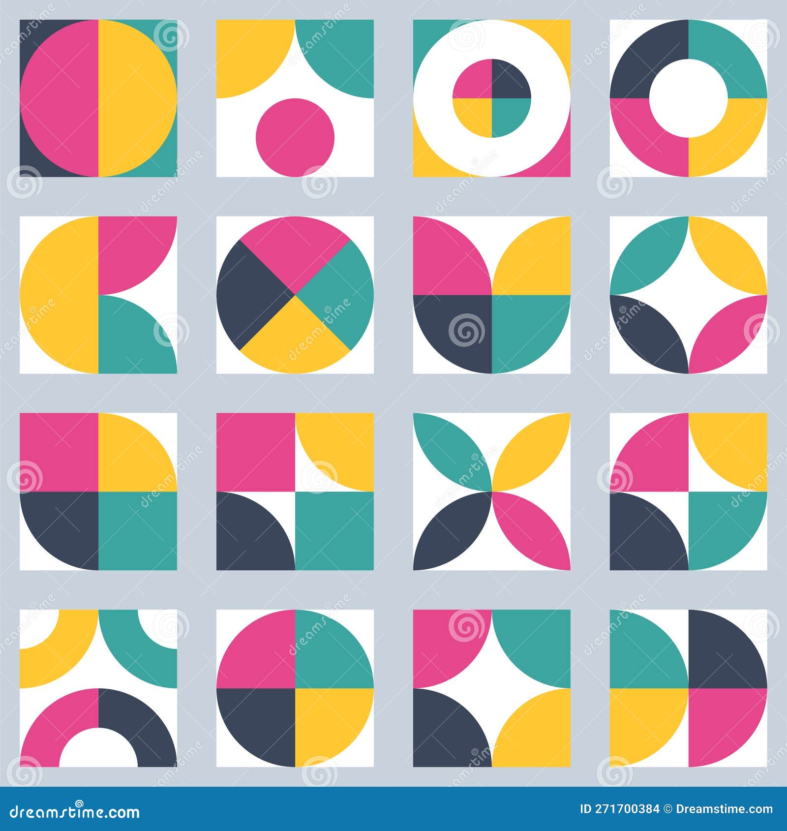 Colorful Bauhaus Elements. Modern Geometric Shapes in Abstract and ...