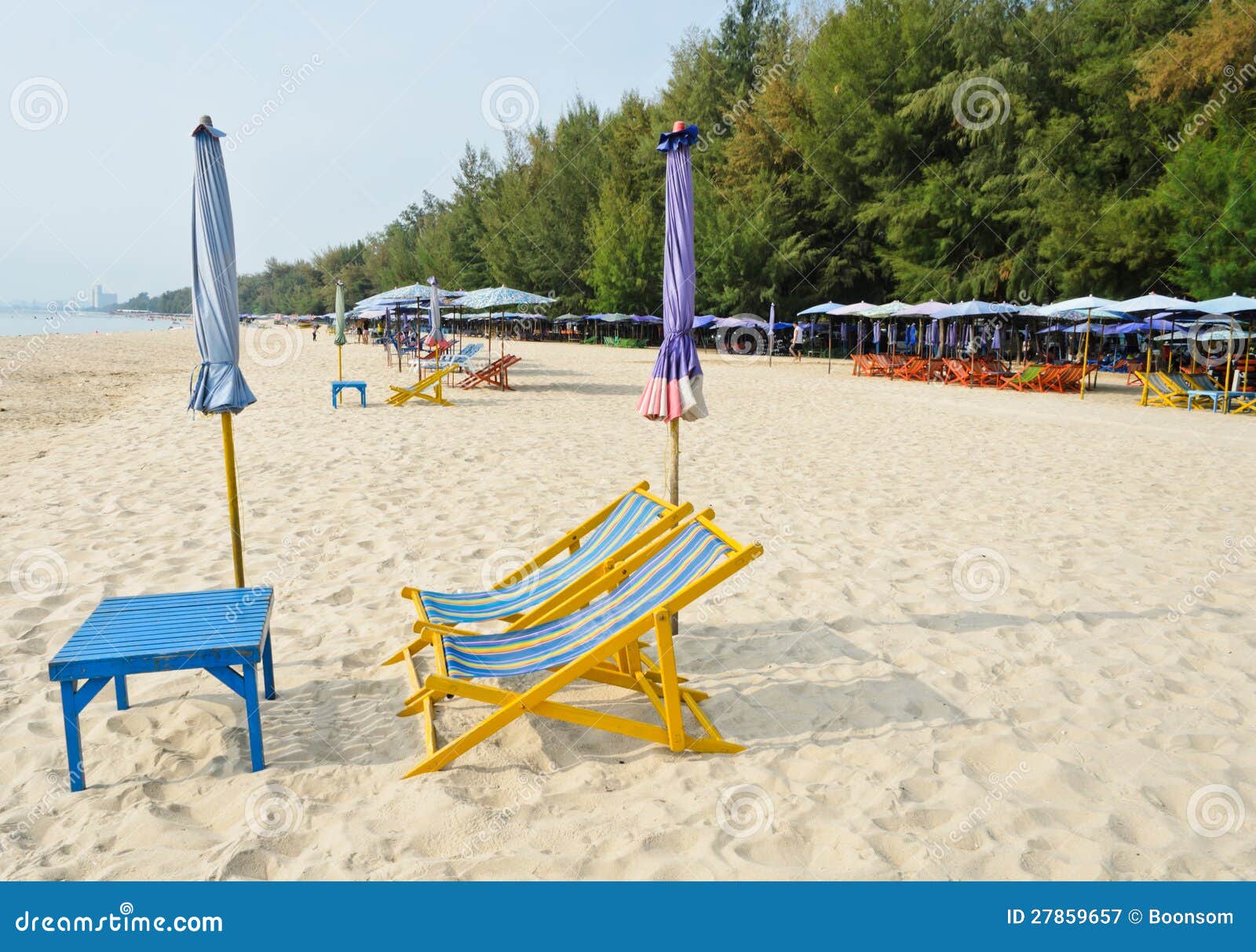 Colorful beach chairs stock image. Image of paradise - 27859657