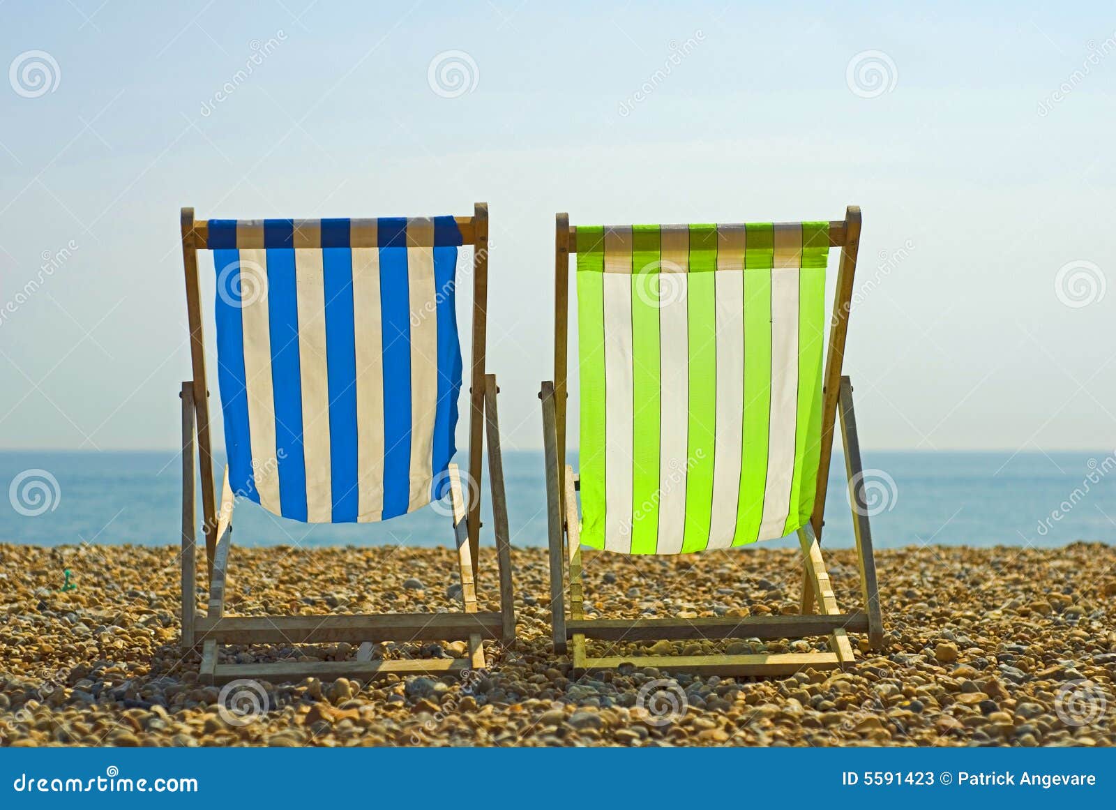 Colorful beach chairs stock image. Image of chair, coastline - 5591423