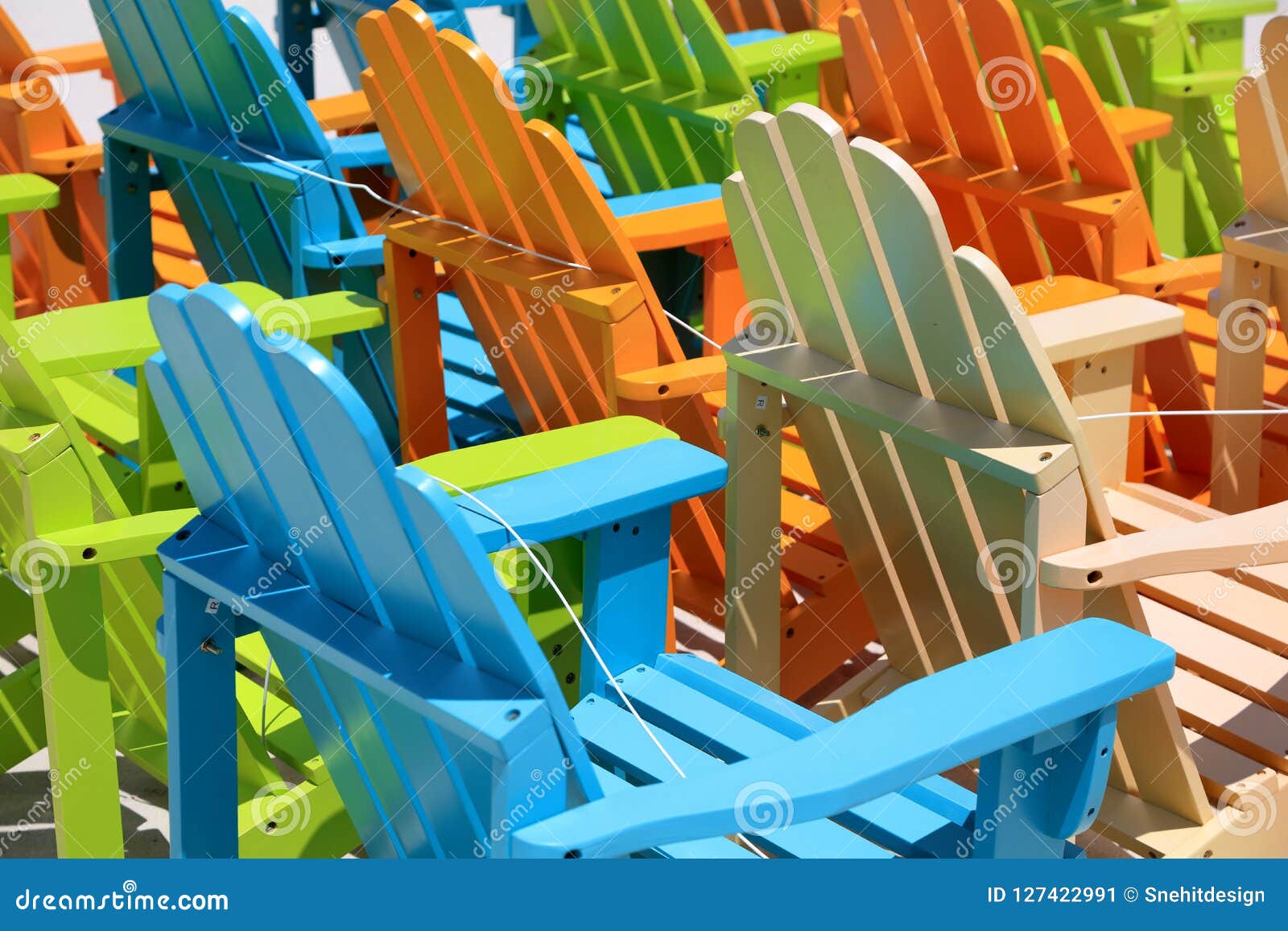 Beach Chairs Arranged in Rows. Stock Image - Image of seaside, armchair ...