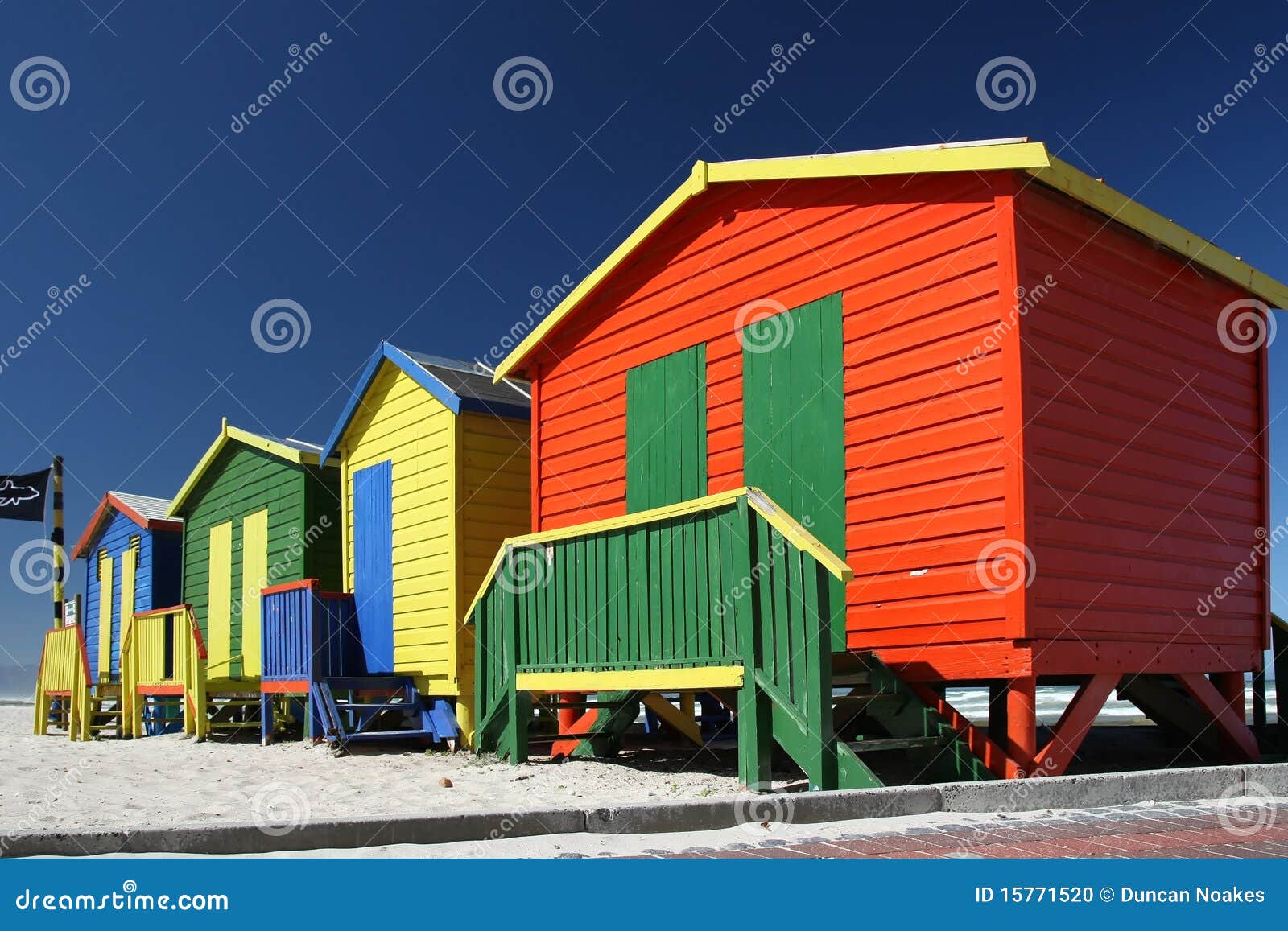 Colorful Beach Change Rooms Stock Photo - Image of colourful, house ...