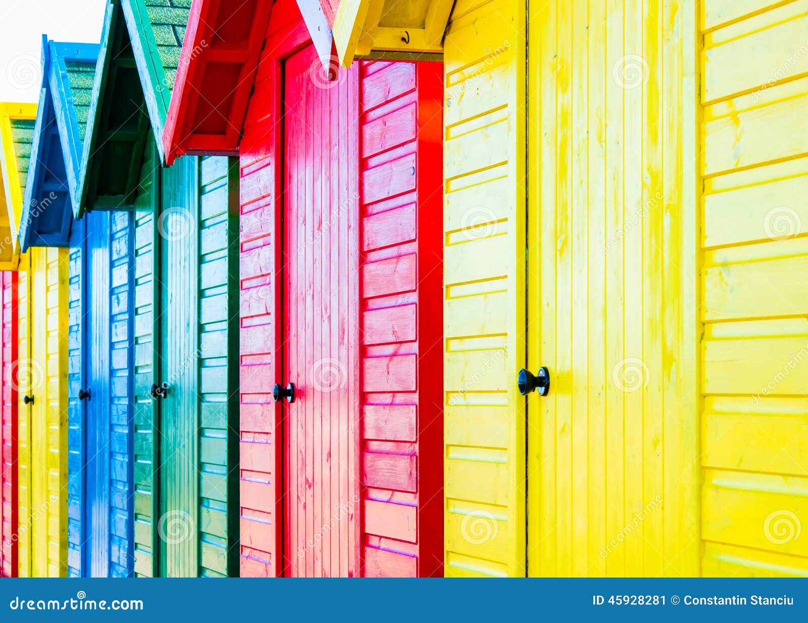Colorful beach huts stock image. Image of coast, pastel - 45928281