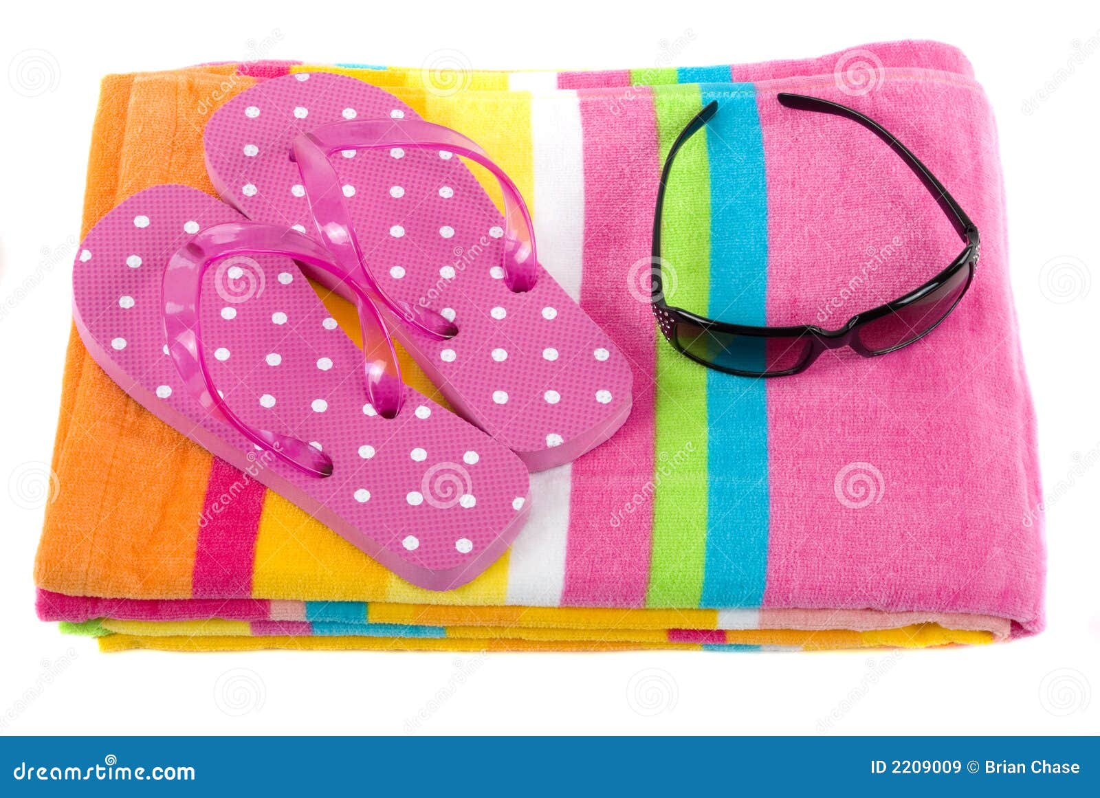 Colorful Beach Items stock image. Image of summer, flops - 2209009