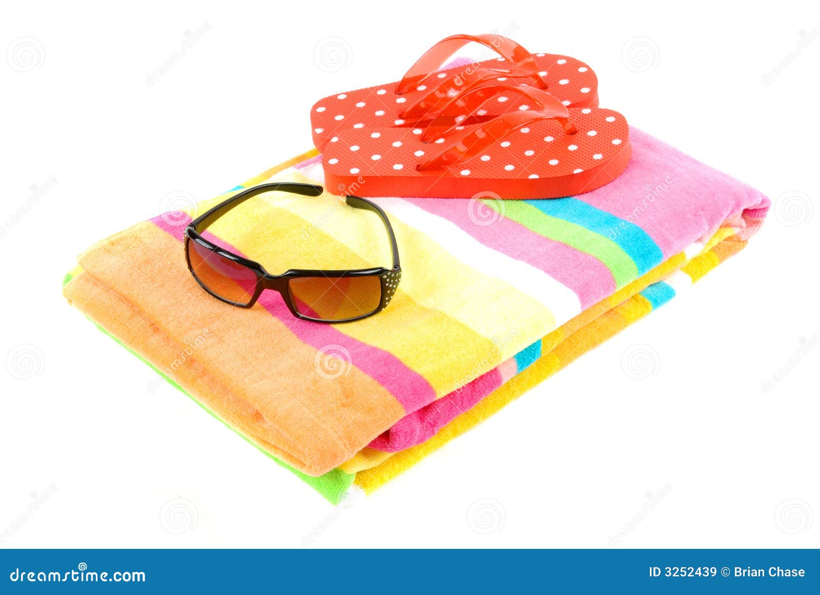 Colorful Beach Items stock image. Image of ocean, colorful - 3252439