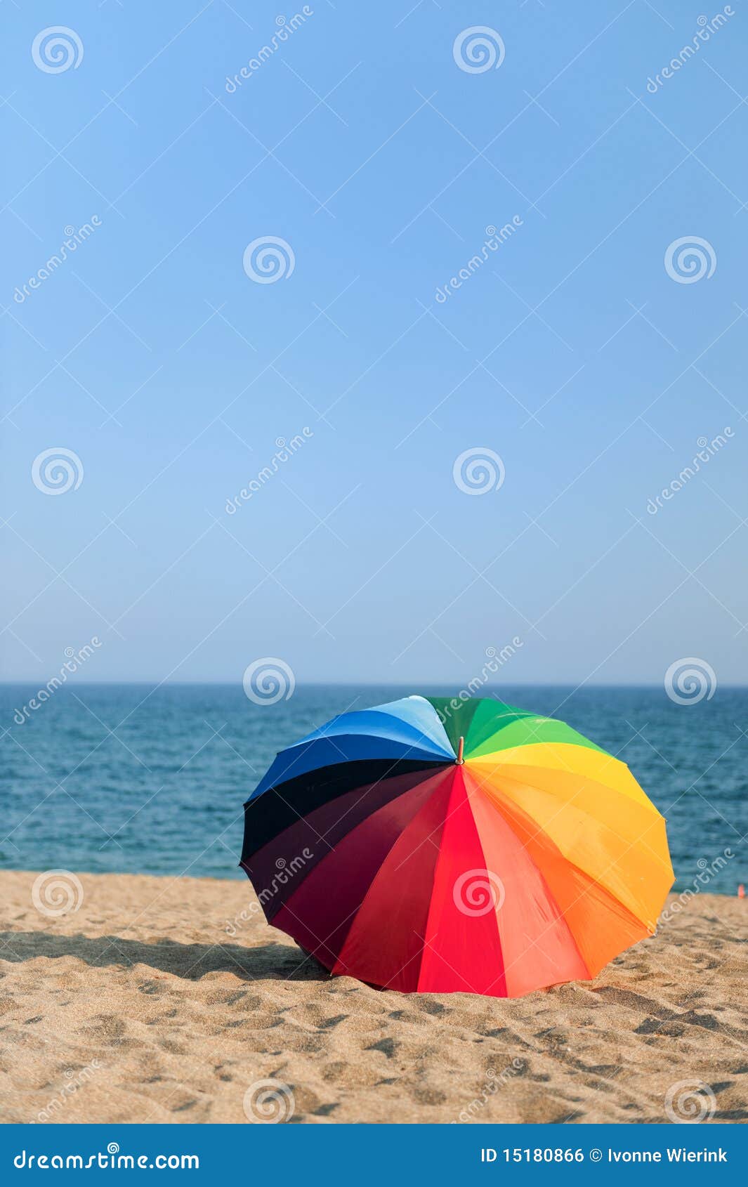 Colorful beach parasol stock photo. Image of vertical - 15180866