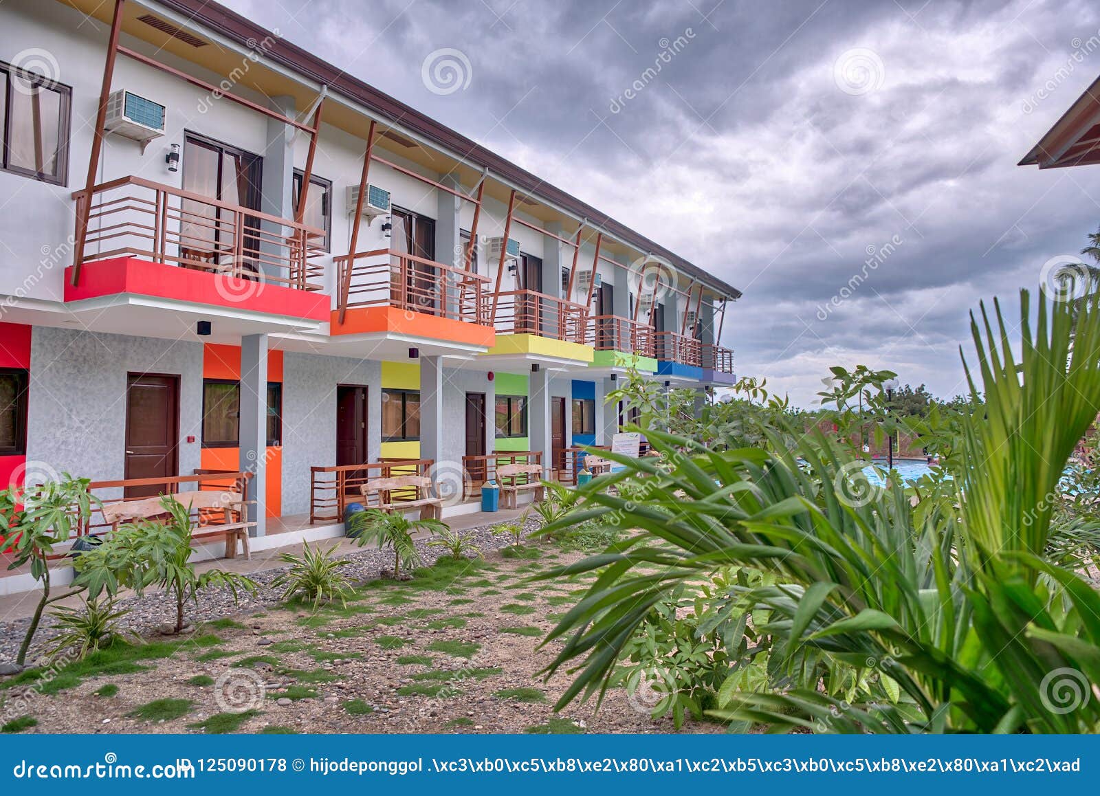 Colorful Beach Resort Accommodation at Lobo, Batangas Stock Photo ...
