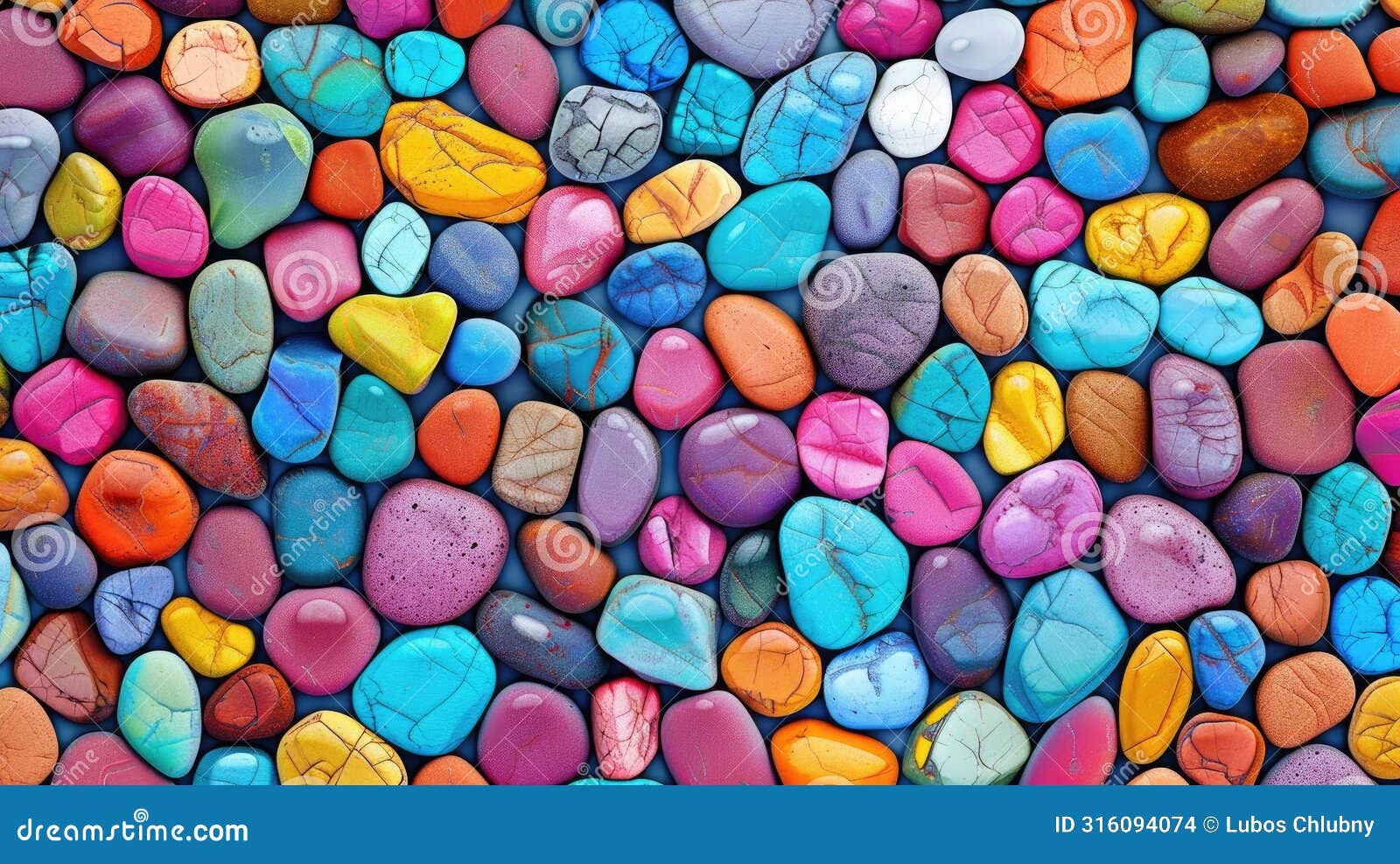 Colorful Beach Shiny Stones on Background Stock Illustration ...