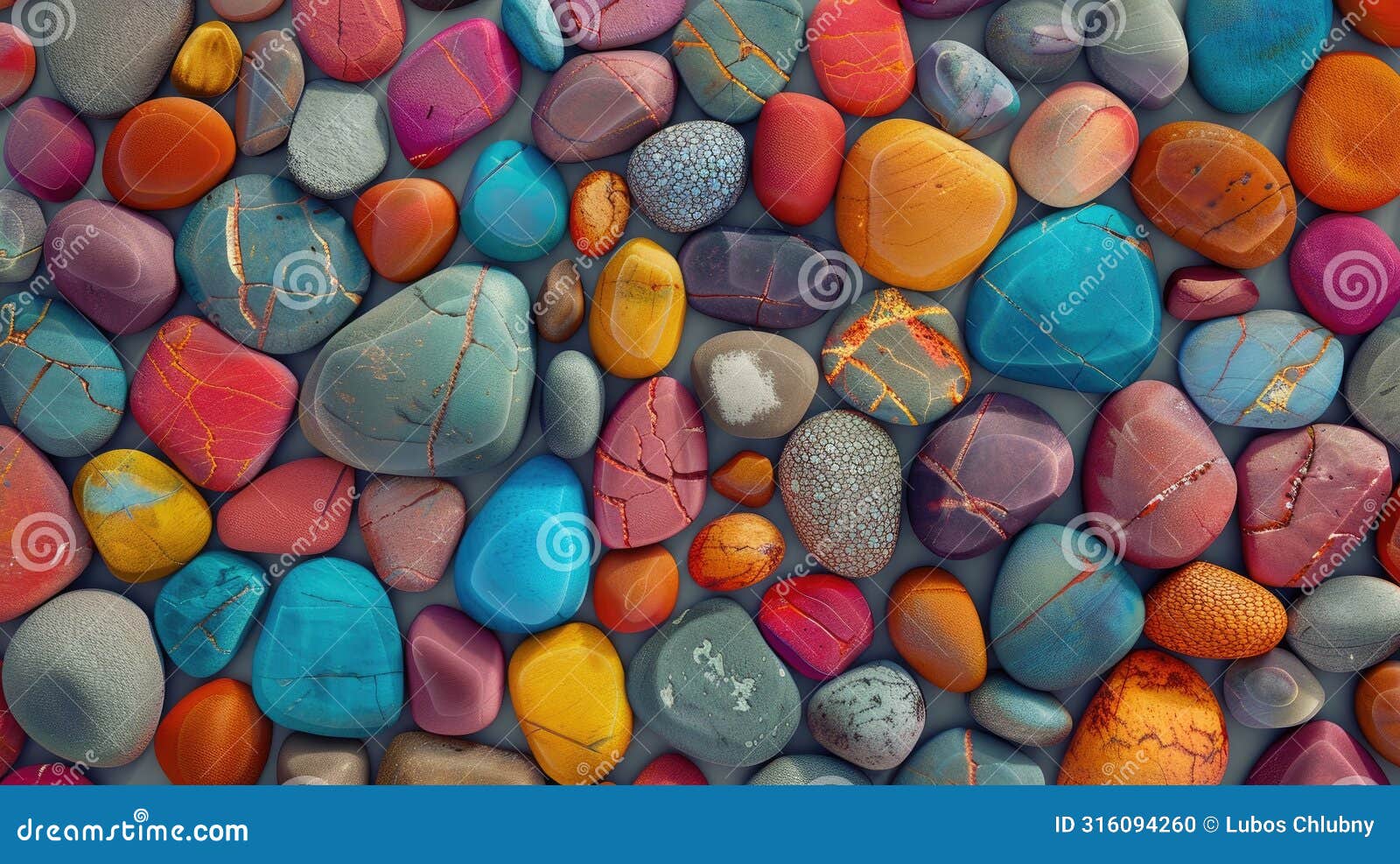 Colorful Beach Shiny Stones on Background Stock Illustration ...