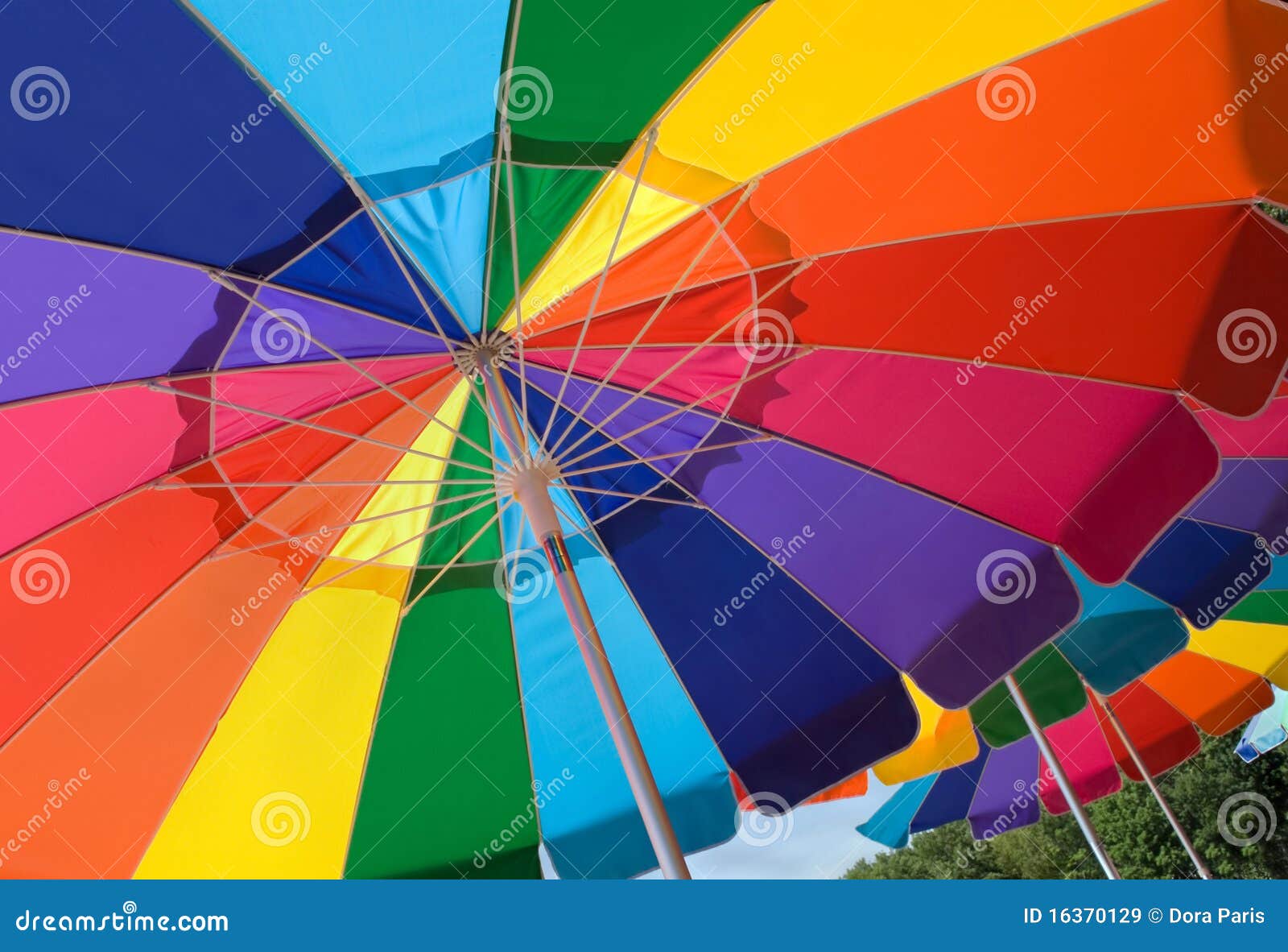 Colorful beach umbrellas stock image. Image of colorful - 16370129