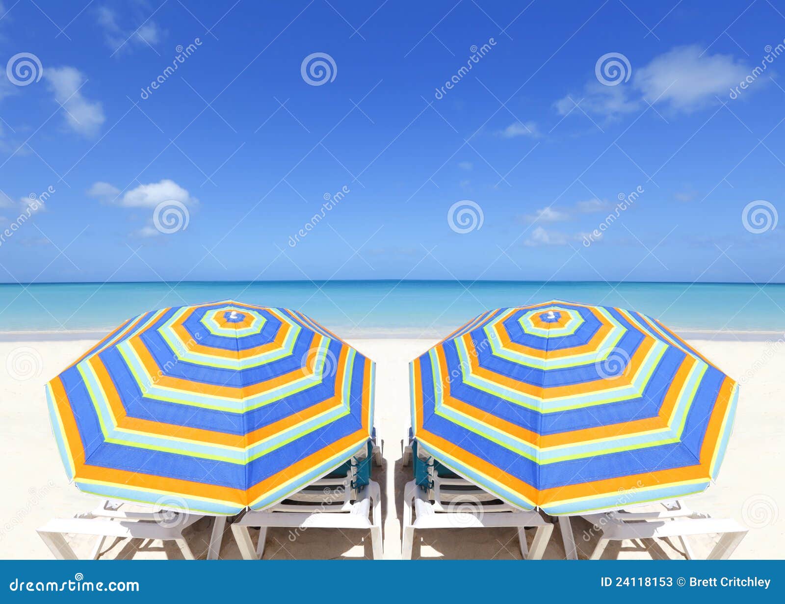 Colorful beach umbrellas stock image. Image of white - 24118153