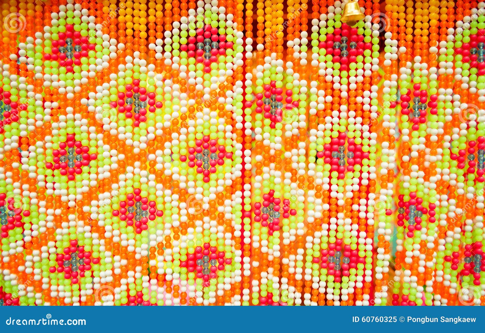 Colorful of bead curtain stock image. Image of orange - 60760325