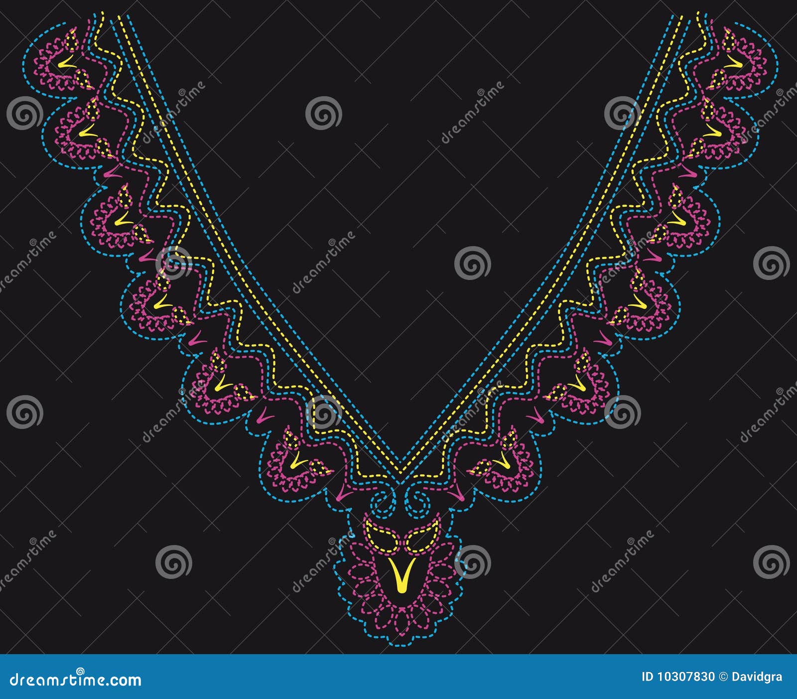 Colorful beaded design stock vector. Illustration of curves - 10307830
