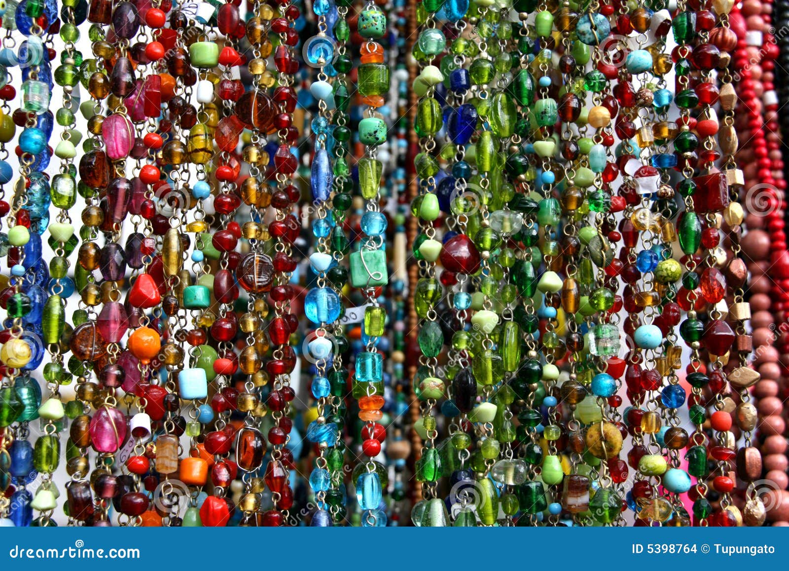 Colorful beads stock photo. Image of abstract, bead, strings - 5398764