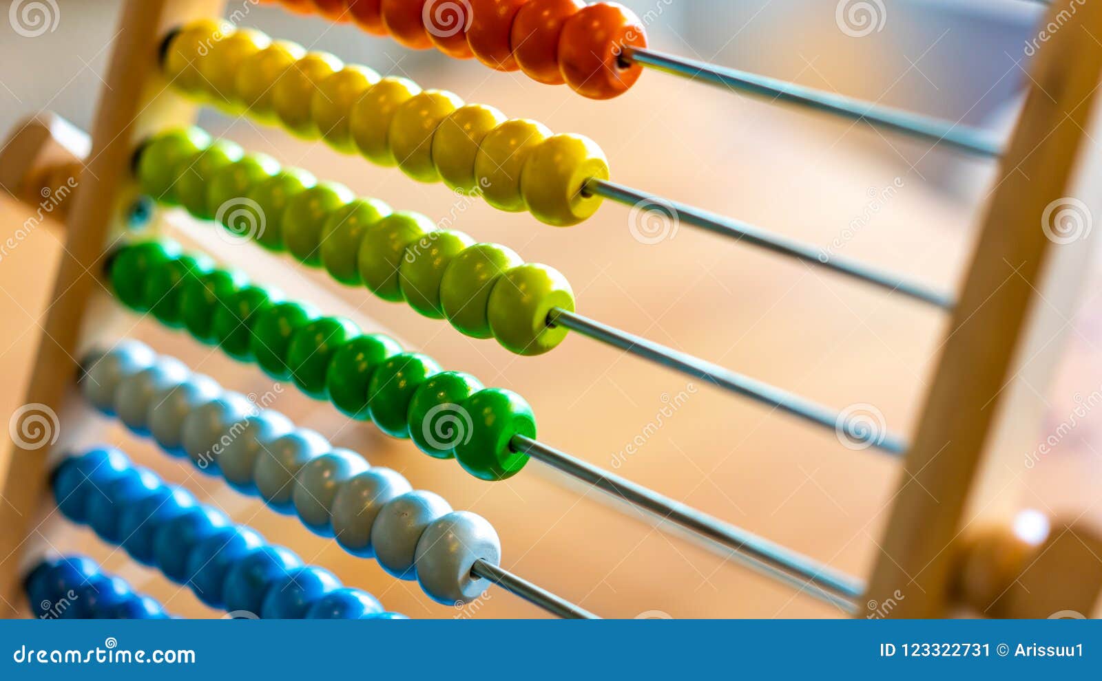 Colorful Beads Abacus Counting Maths Stock Image - Image of number ...