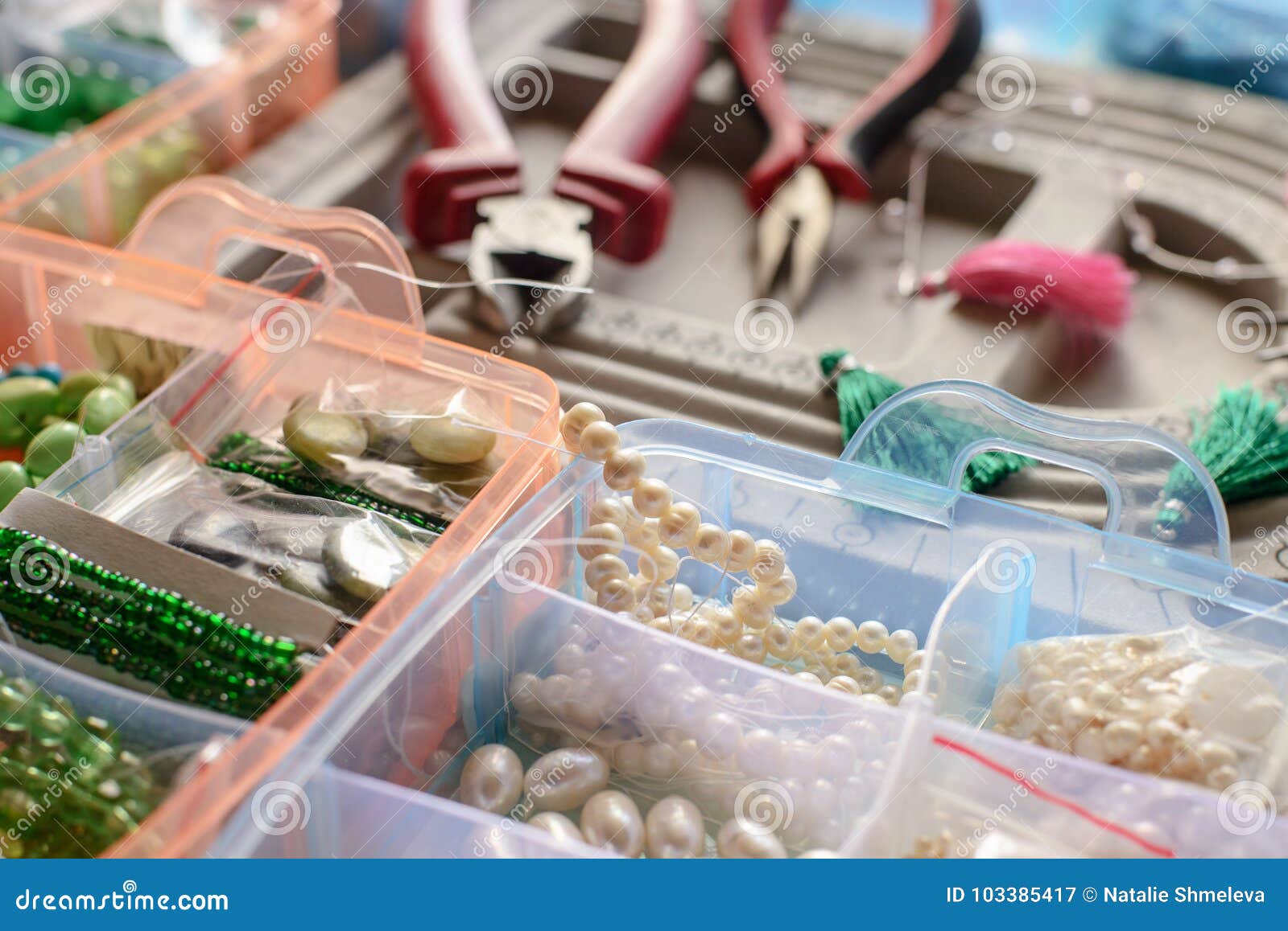 Colorful Beads and Instruments Stock Image - Image of idea, order ...