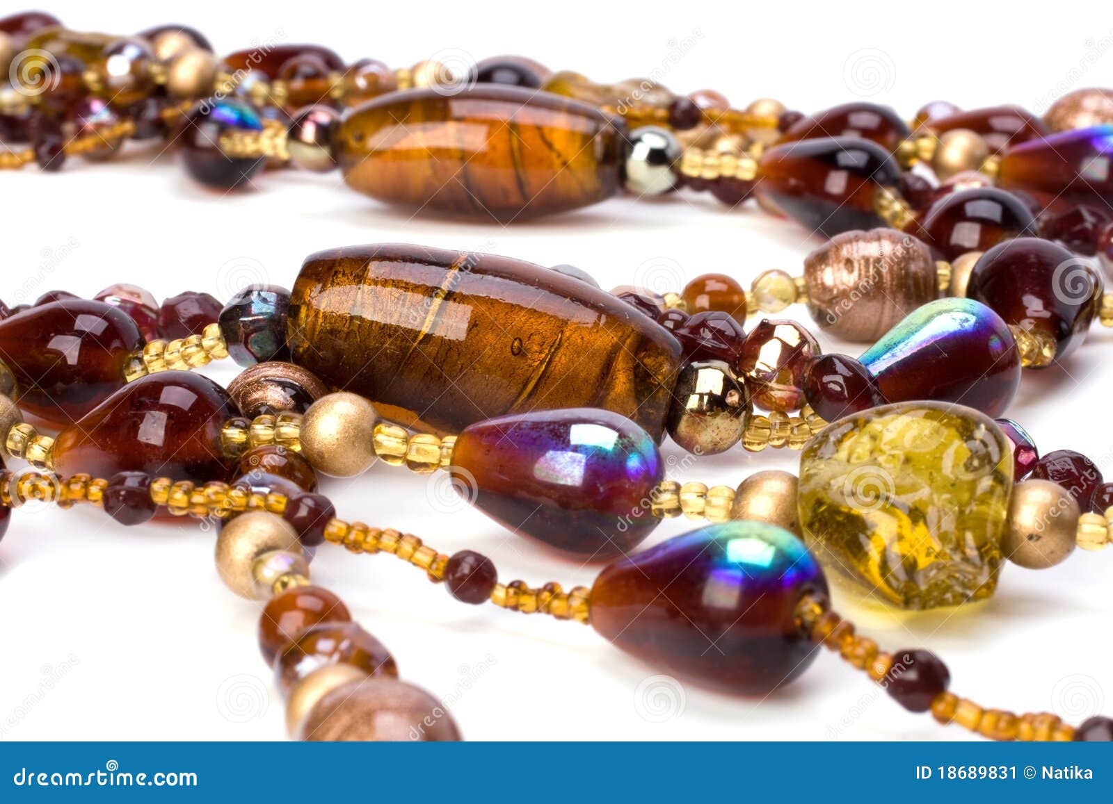 Colorful beads necklace stock image. Image of beads, imitation - 18689831
