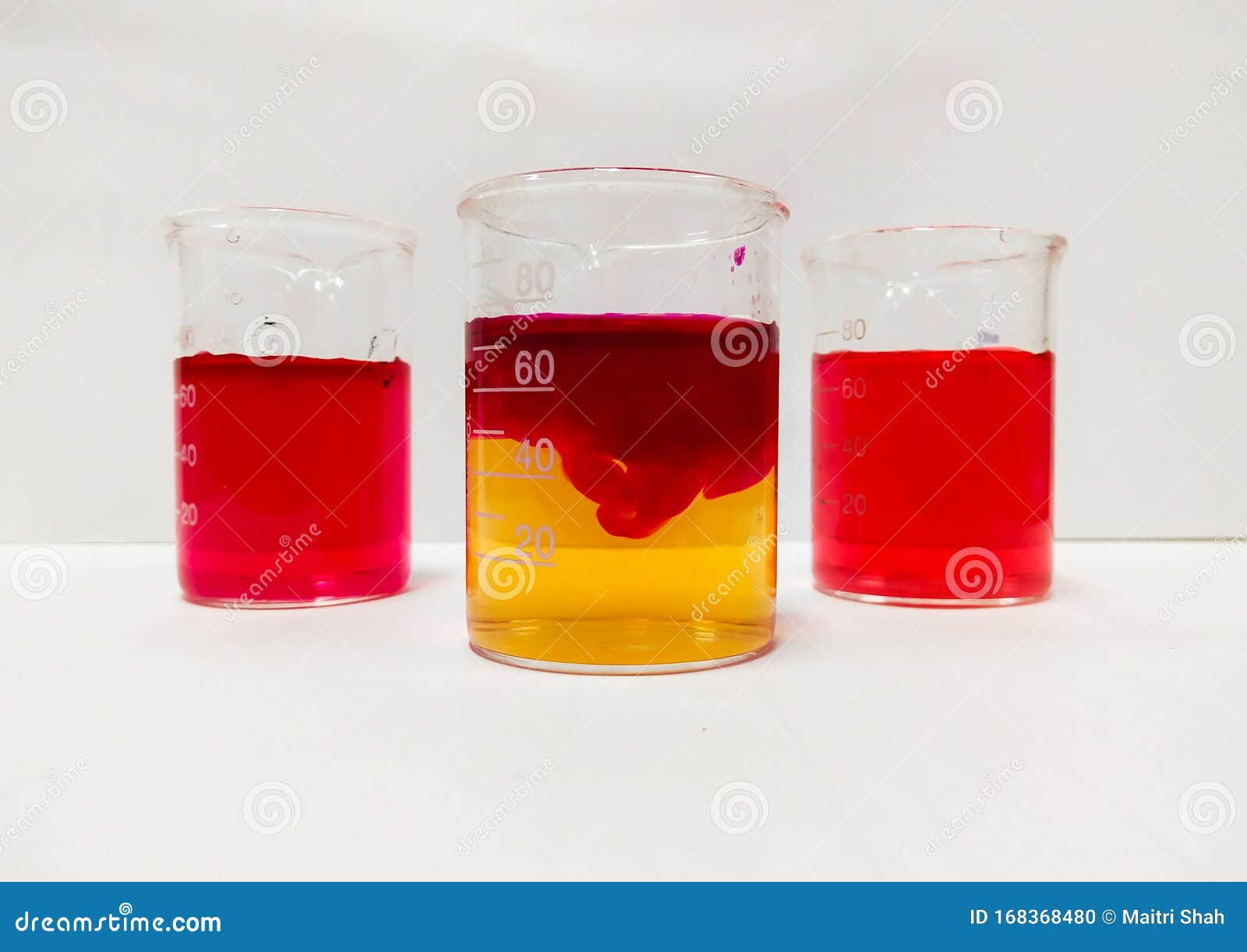 TWO PHASES of LIQUID in BEAKER Stock Photo - Image of drug, beaker ...