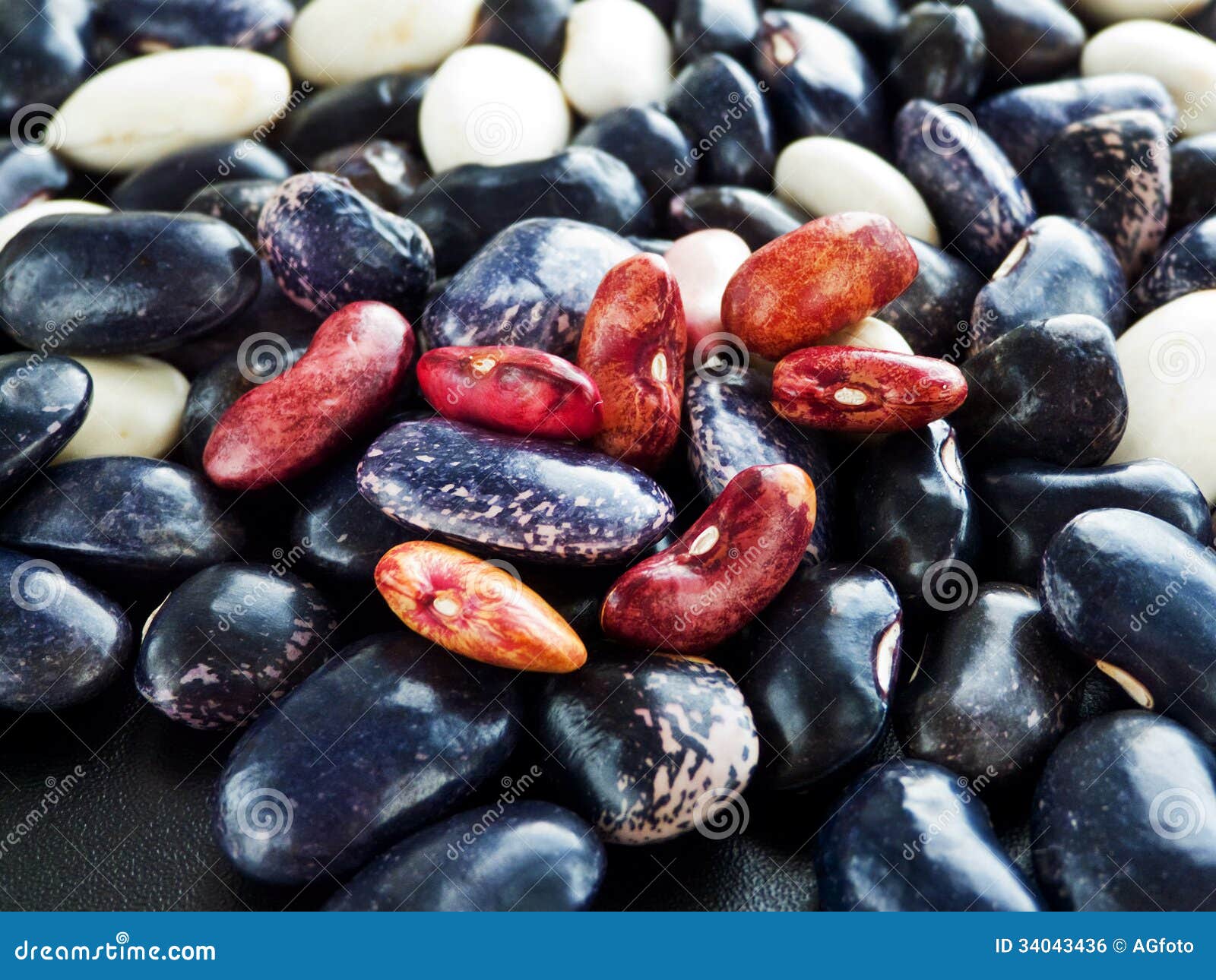 Colorful beans stock photo. Image of spotted, white, blue - 34043436