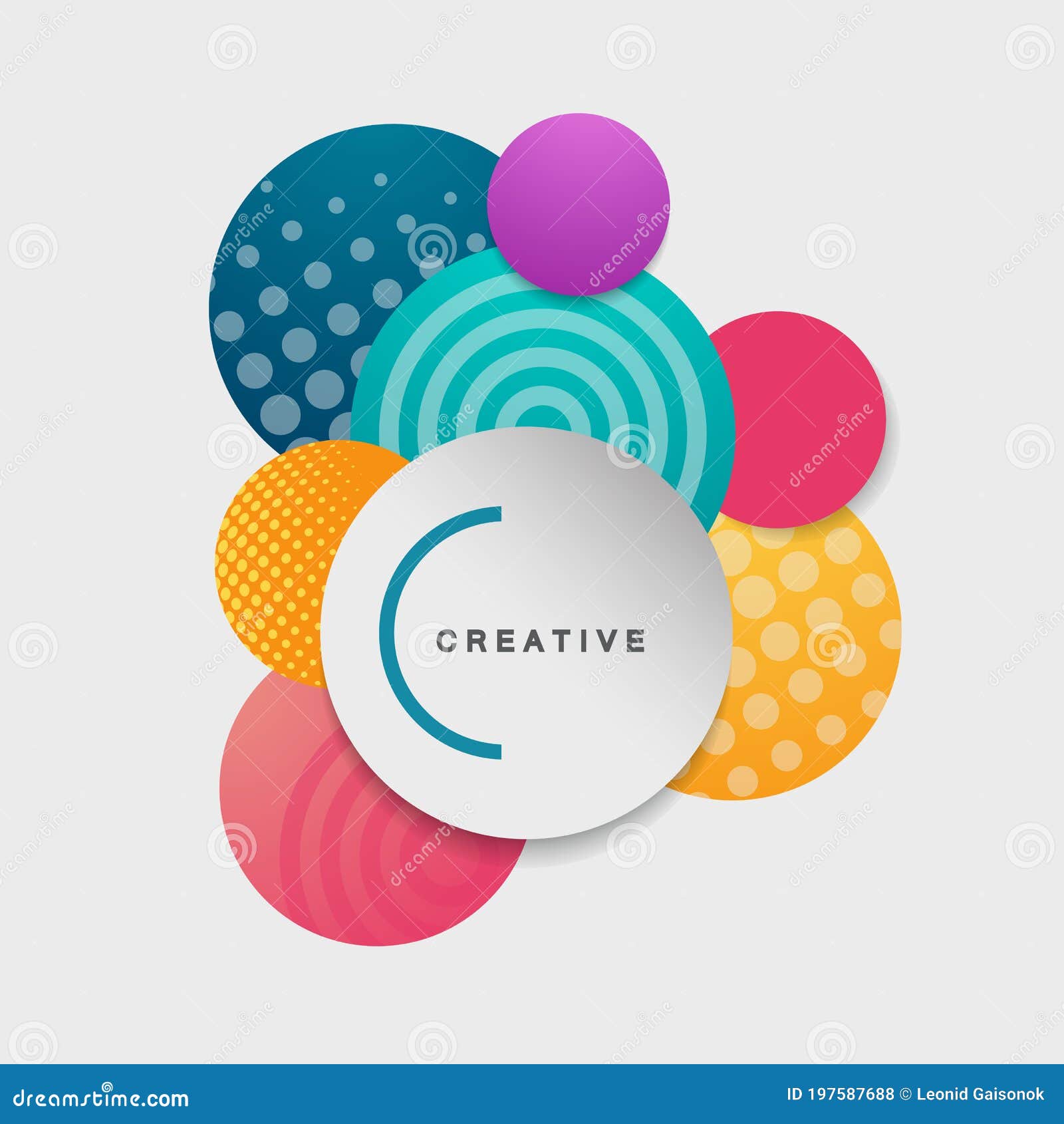 Colorful Beautiful Balls on Light Background / Conceptual Vector Design ...