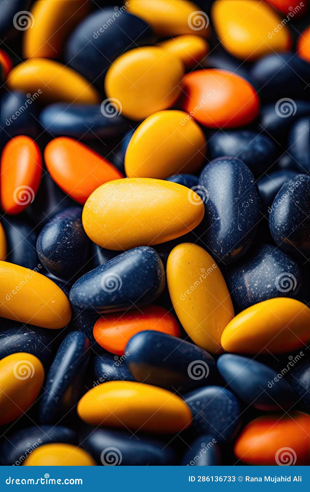 Colorful Beautiful Pebbles, Medium Shapes, Perfectly Connected, AI ...