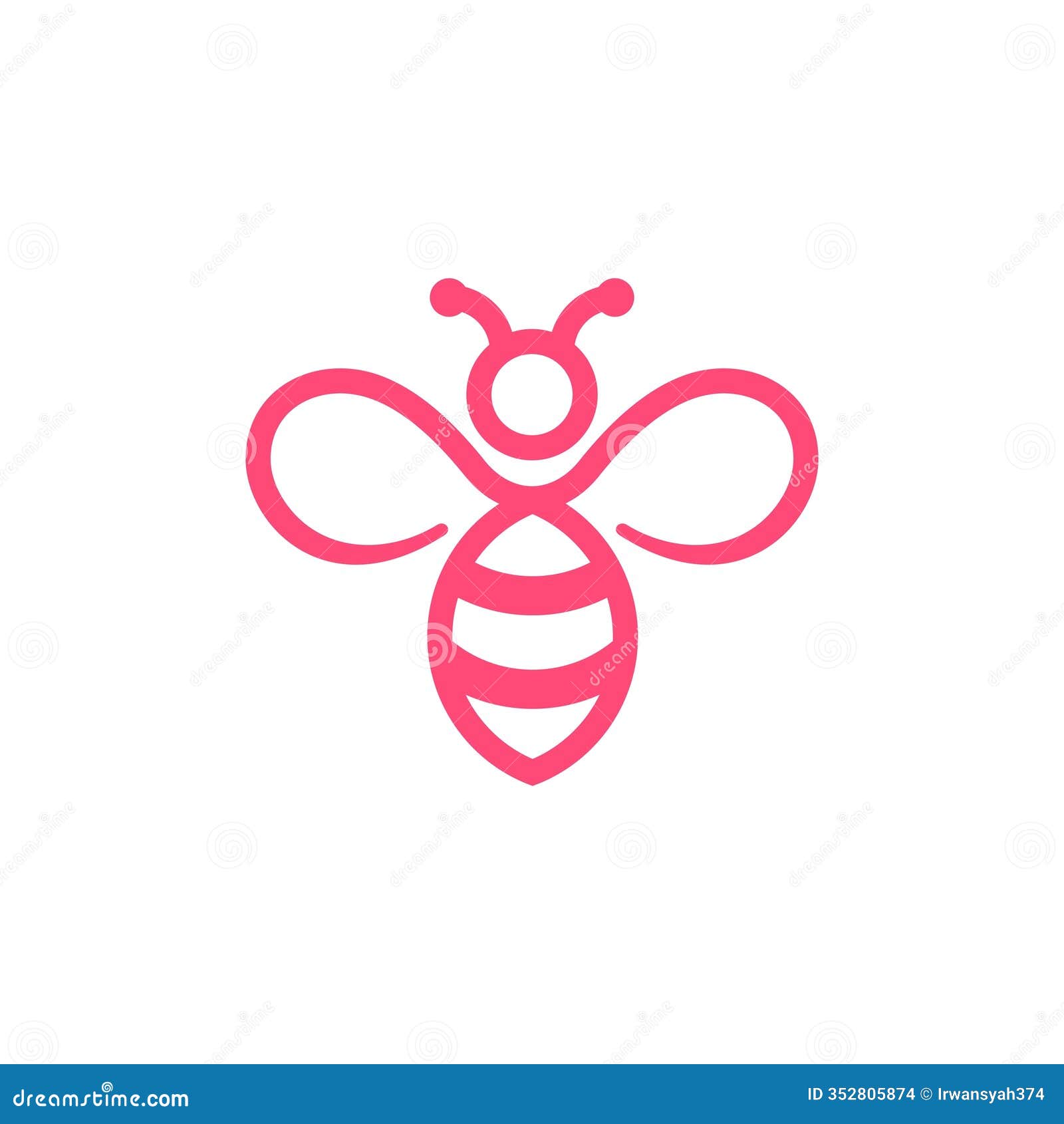 Colorful Bee Logos for Fun Brands Stock Illustration - Illustration of ...