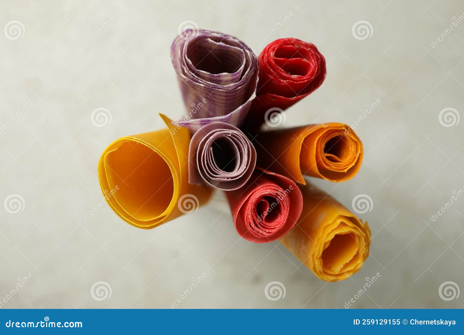 Colorful Beeswax Food Wraps on Light Table, Top View Stock Image ...