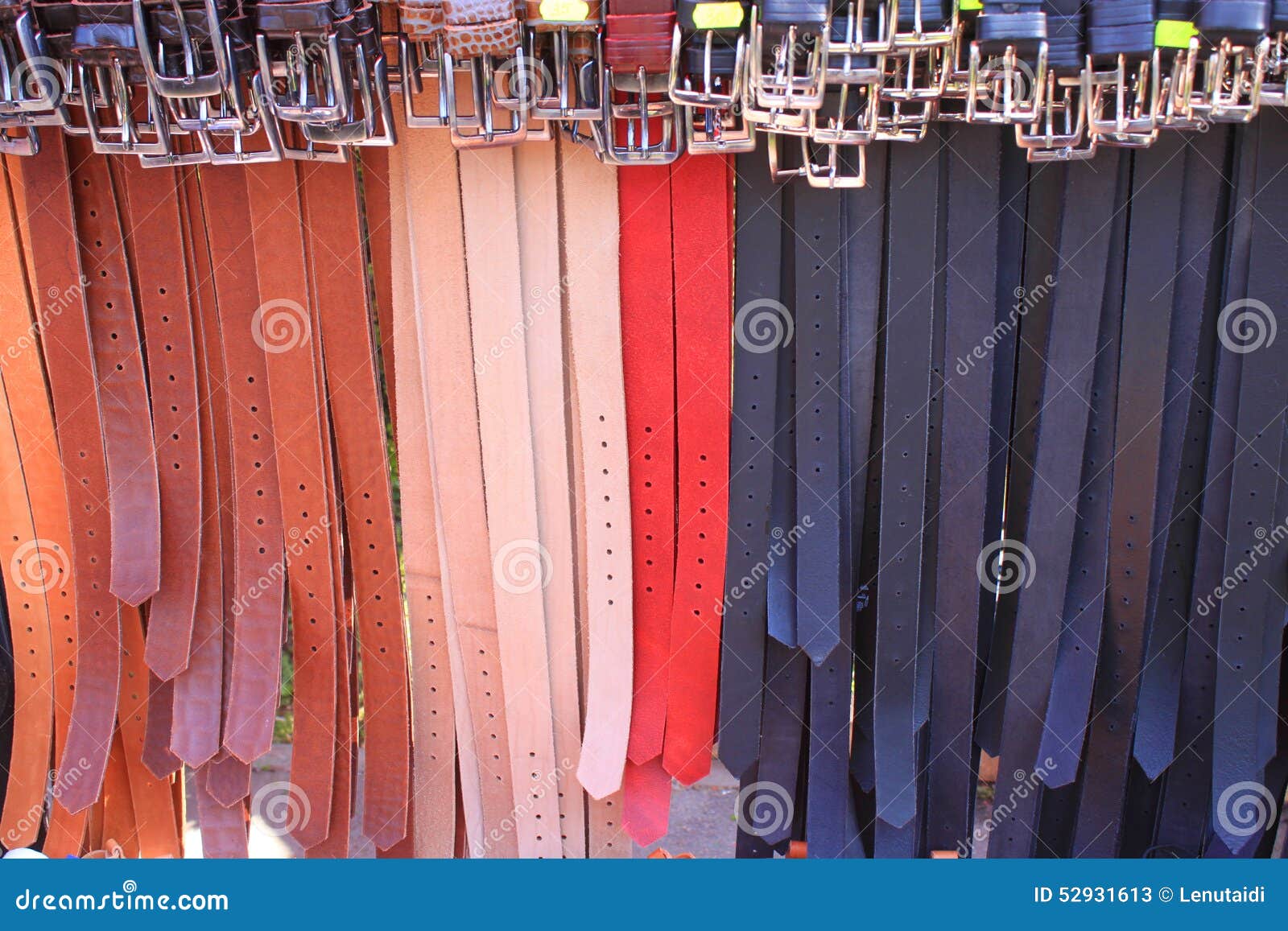 Colorful belts stock image. Image of sale, material, colors - 52931613