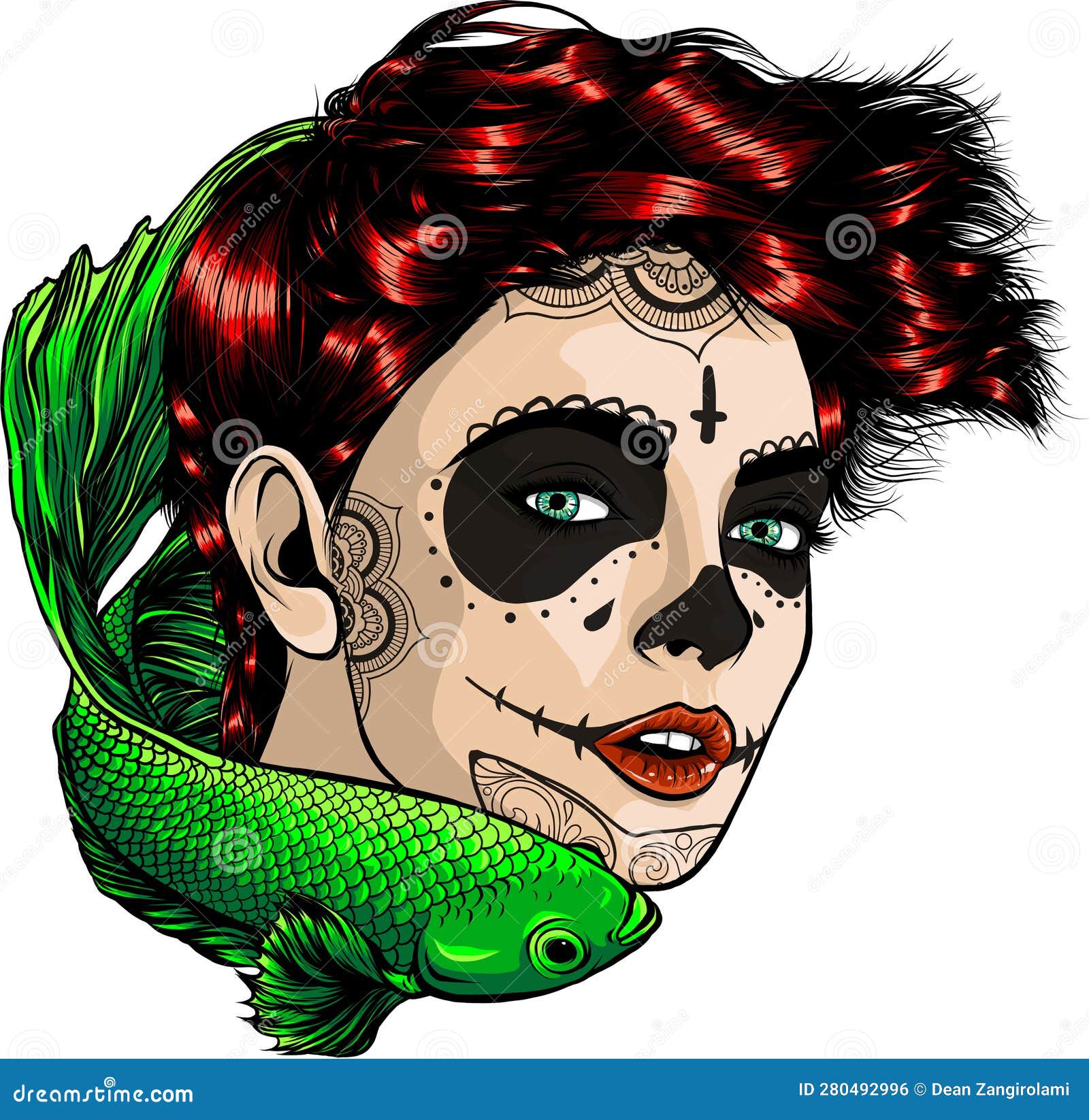 Colorful Betta Fish Vector Illustration. Siam Fighting Fish Stock ...