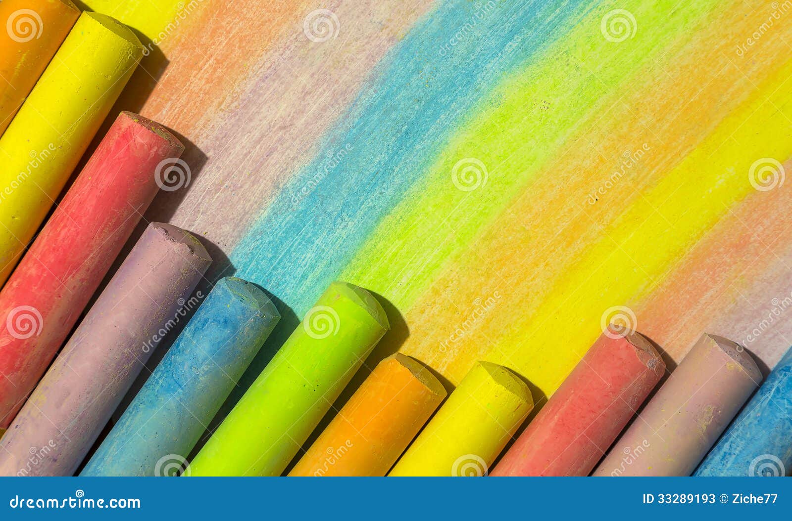 Colorful big chalks stock image. Image of drawing, pastel - 33289193