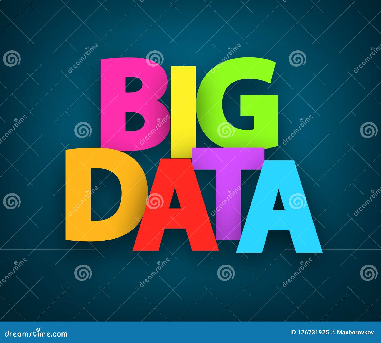 Paper big data sign. stock vector. Illustration of card - 126731925