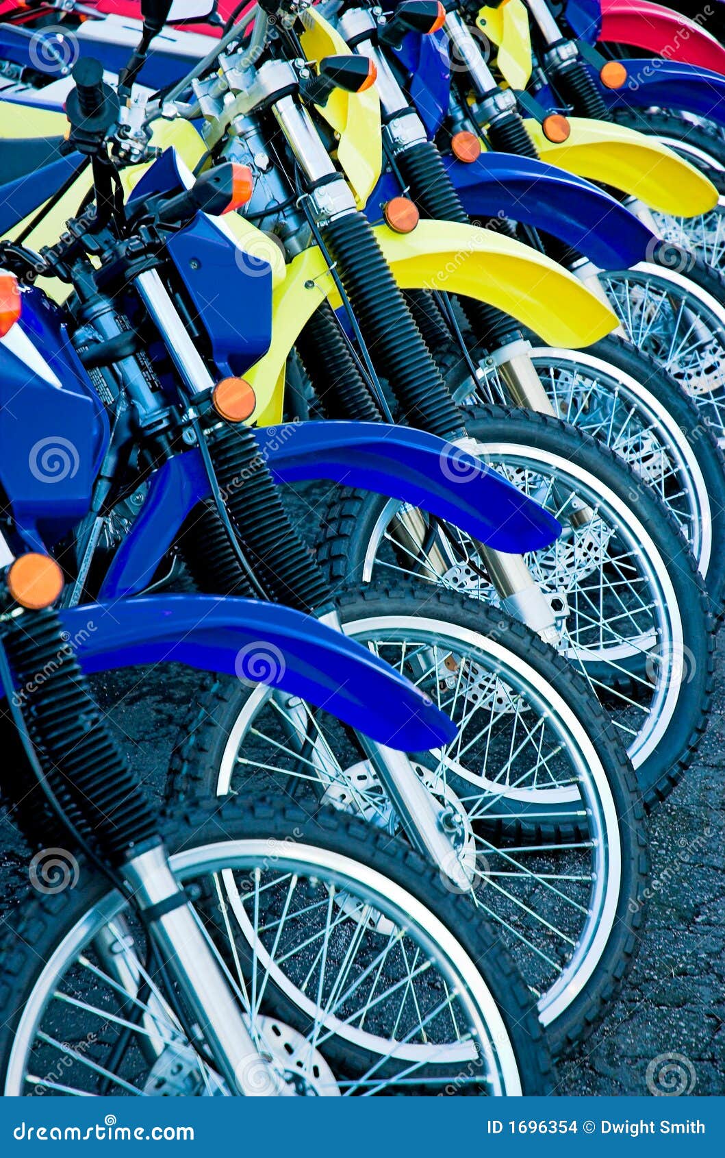 Colorful Bikes stock photo. Image of color, lined, outdoor - 1696354
