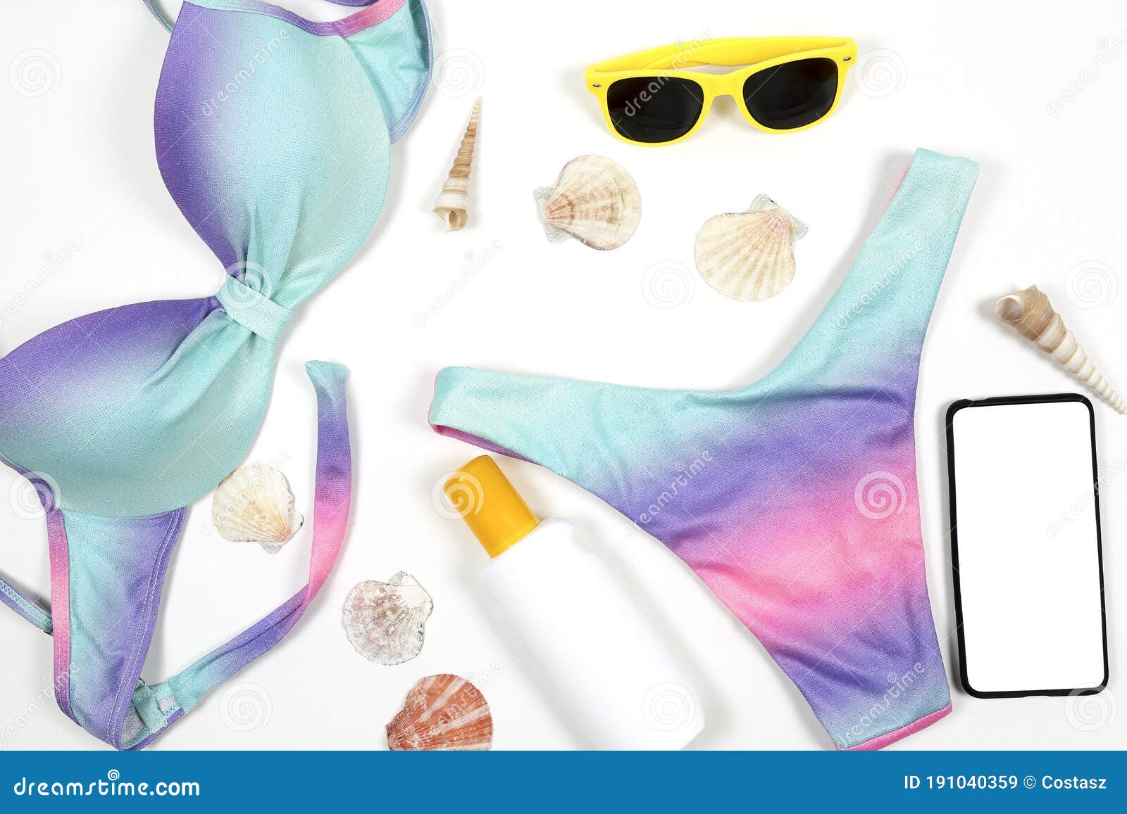 Colorful bikini stock image. Image of swimwear, bikini - 191040359