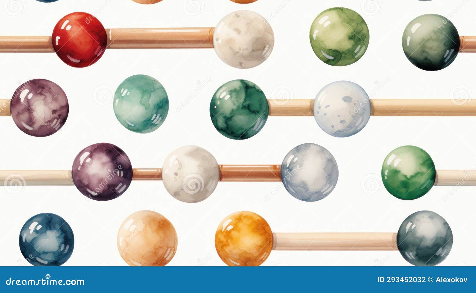 Colorful Billiard Balls and Cues Seamless Pattern AI Generated Stock ...