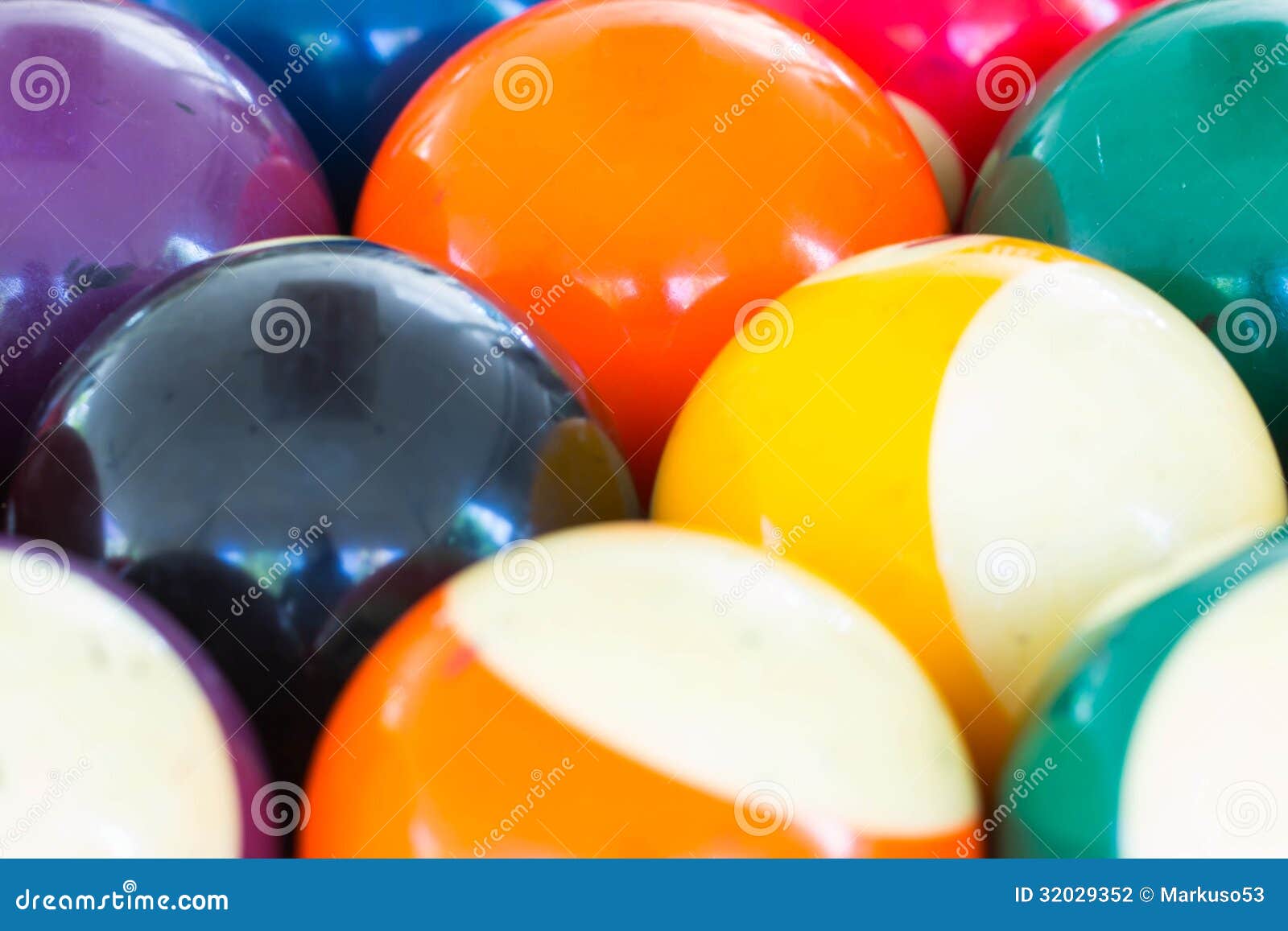 Colorful Billiard balls stock photo. Image of number - 32029352