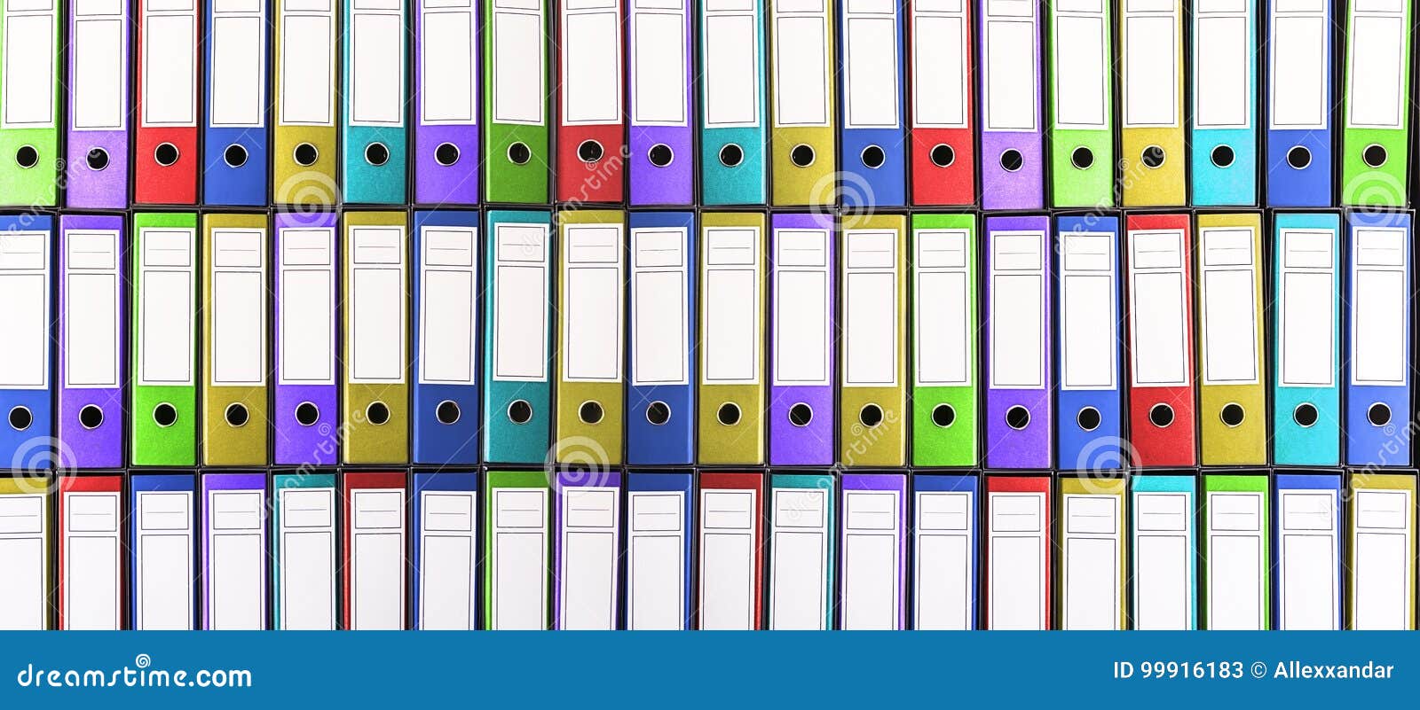 Colorful Binders. Colorful Office Folders Stock Image - Image of order ...