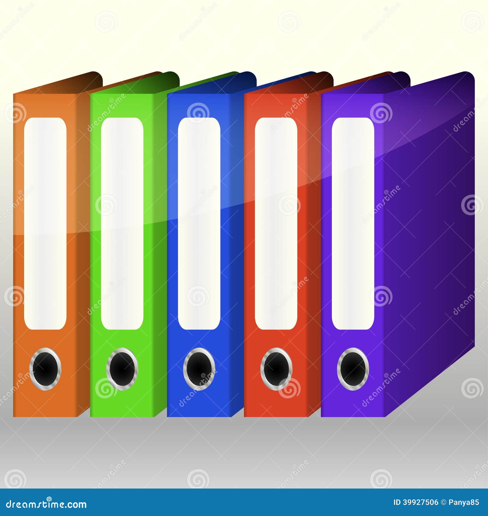 Colorful Binders stock vector. Illustration of green - 39927506